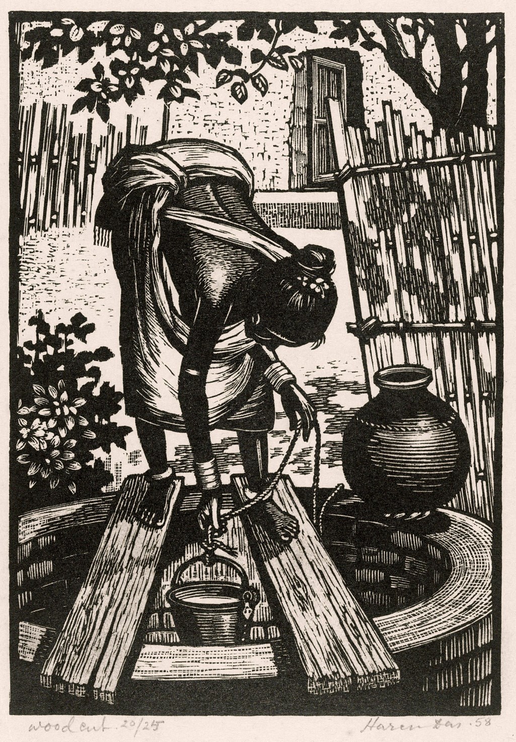 HAREN DAS (1921-1993), Summer Bath; Untitled (Shop at Night); Woman at ...