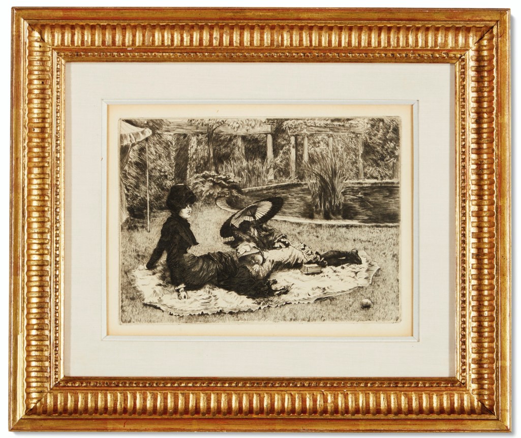 James Jacques Joseph Tissot (French, 1836-1906), Sur l'herbe | Christie’s