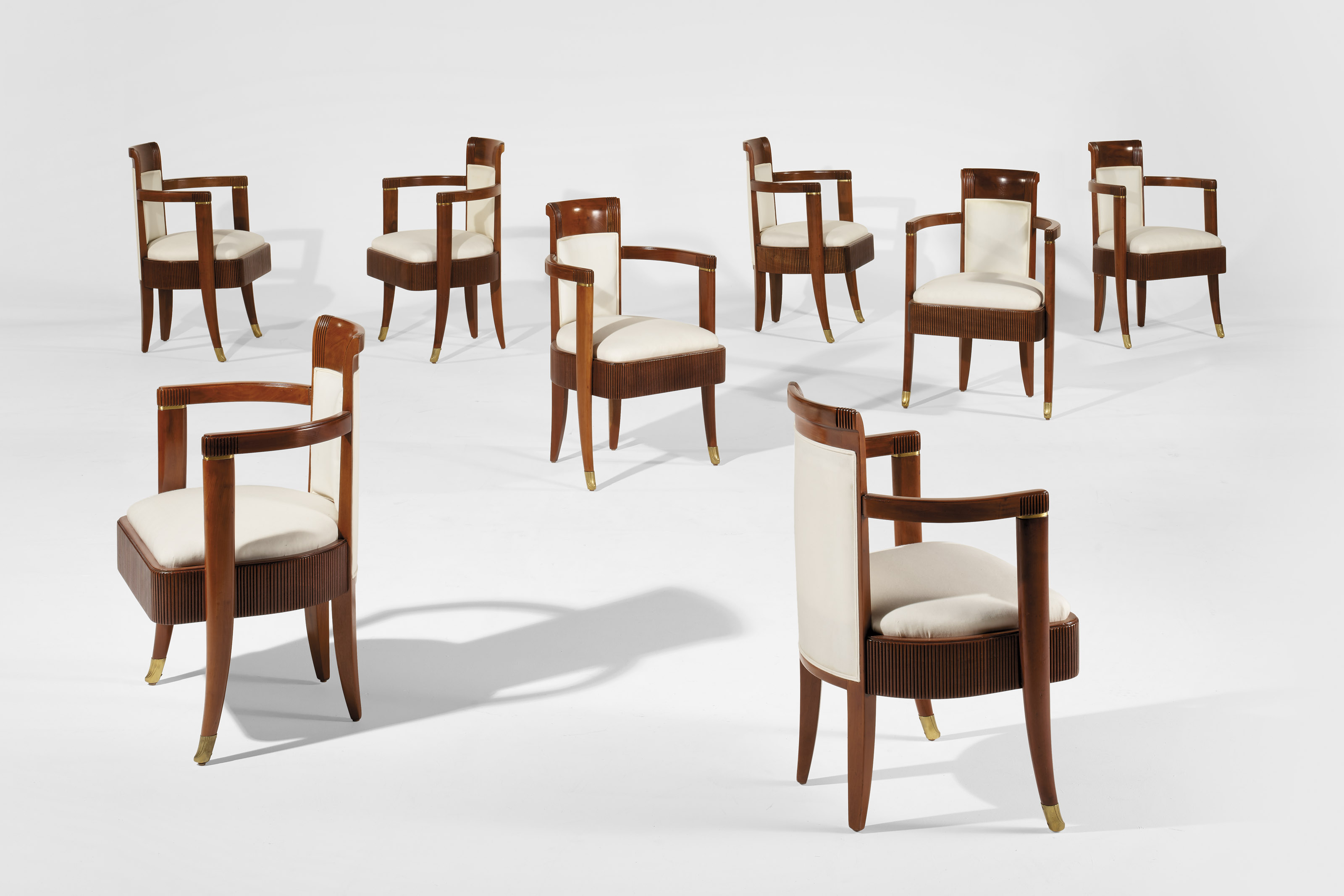 PIERRE PATOUT (1879-1965), Set of Eight Dining Chairs, for the First ...