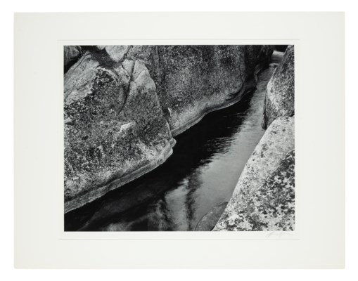 ANSEL ADAMS (1902–1984), Rock and Water, Near Spiller Creek, Yosemite ...