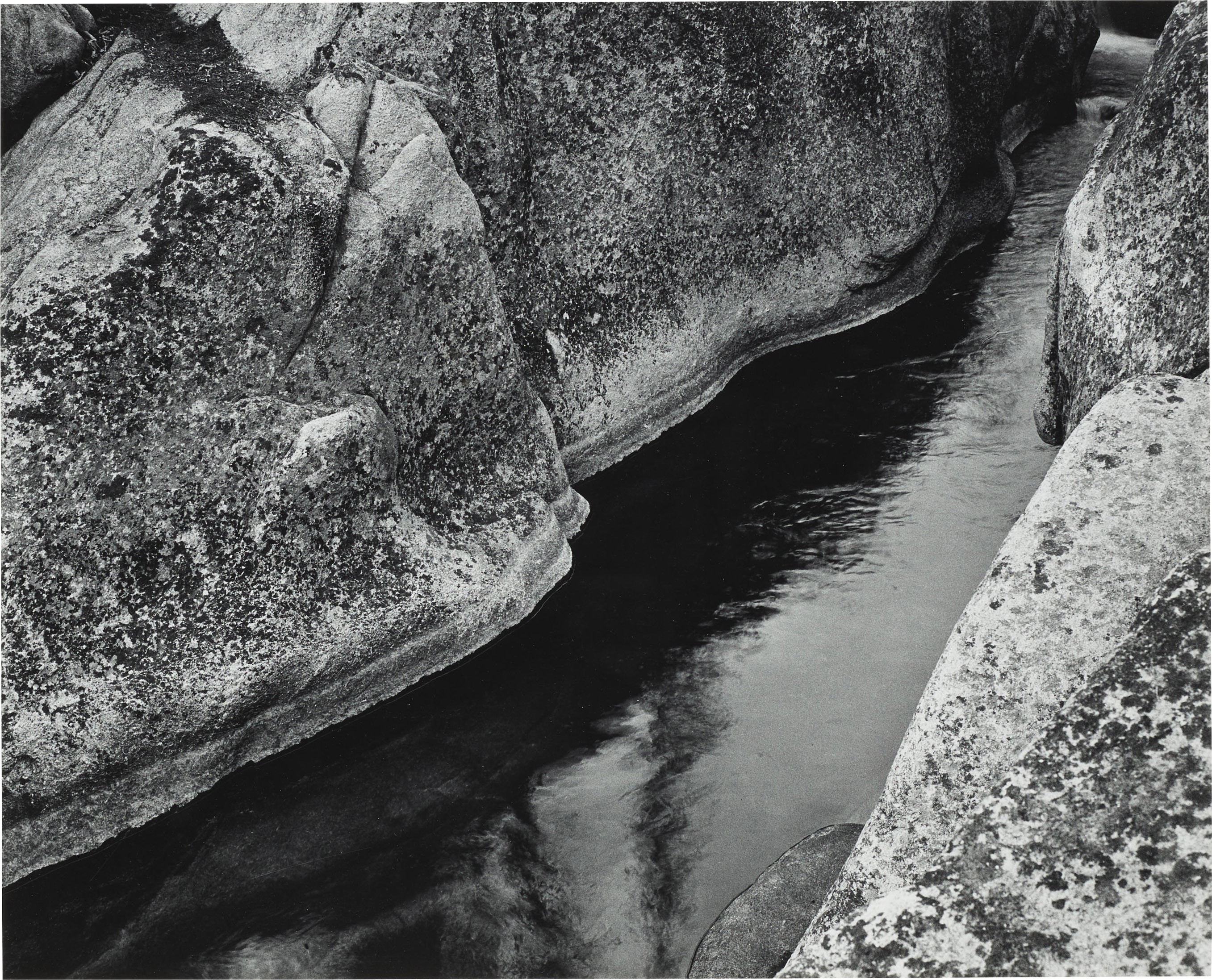 ANSEL ADAMS (1902–1984), Rock and Water, Near Spiller Creek, Yosemite ...