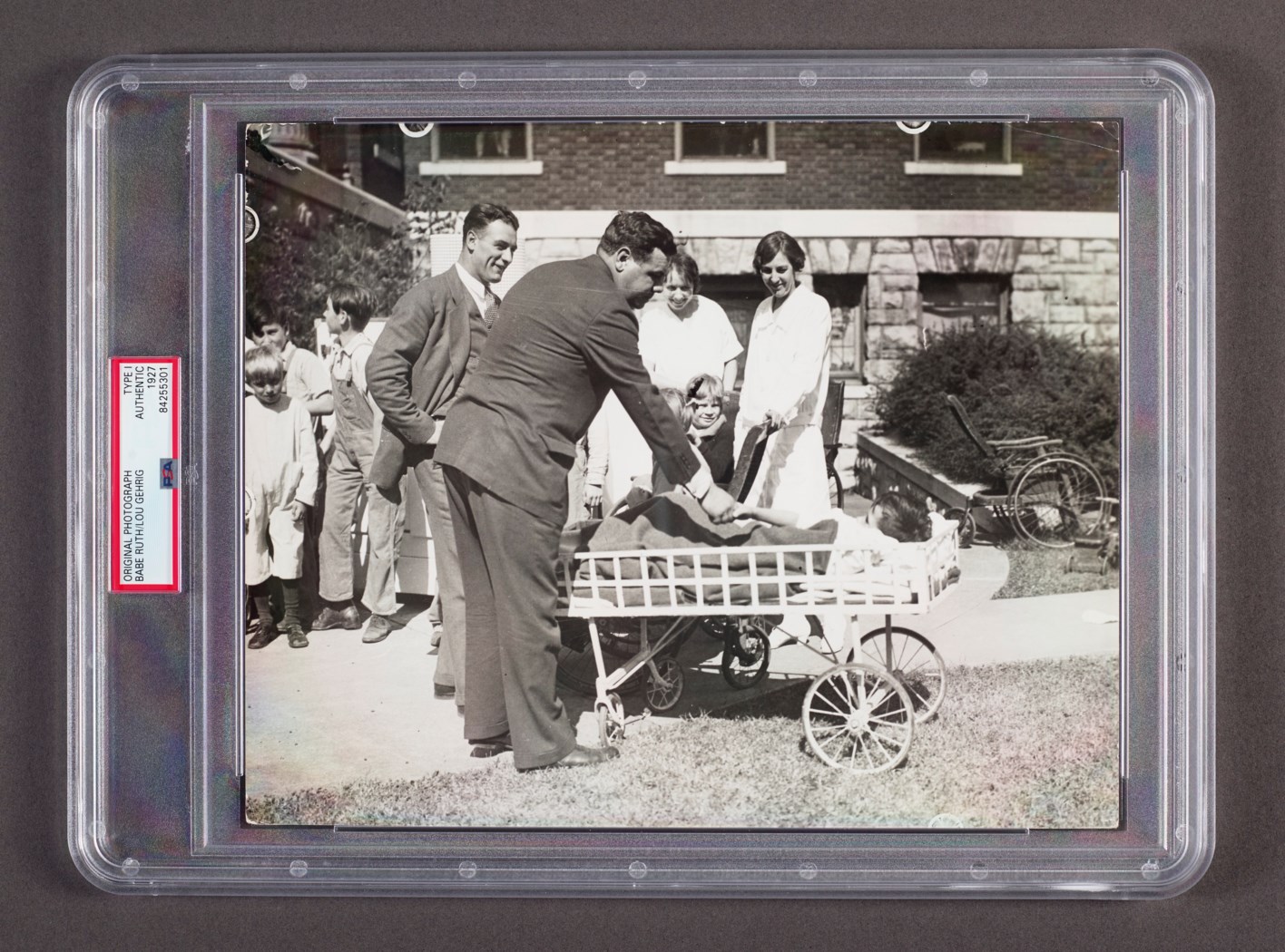 1927 Babe Ruth and Lou Gehrig Original Photograph with Infirmed child ...