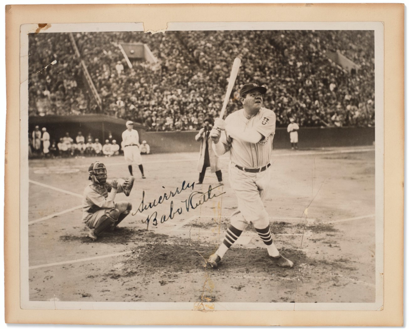 1934 Babe Ruth Autographed U.S. All-Star Tour of Japan Photograph ...