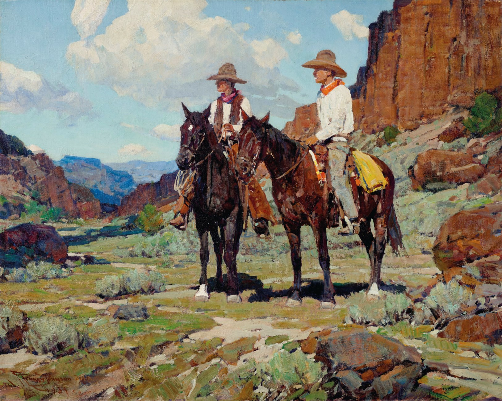 Frank Tenney Johnson (1874-1939), Wyoming Cattlemen | Christie's