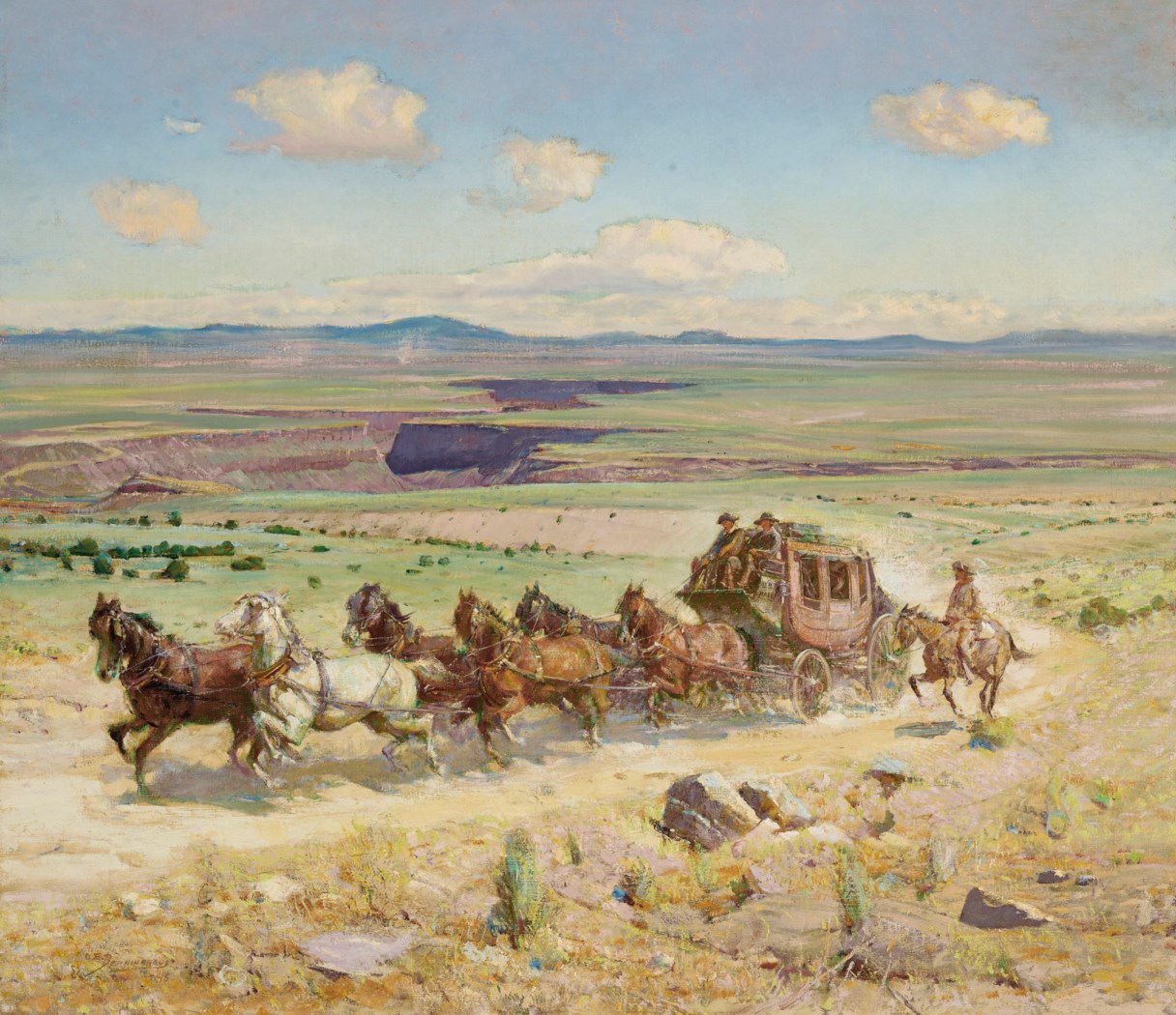 Oscar Edmund Berninghaus (1874-1952), Overland Mail | Christie's