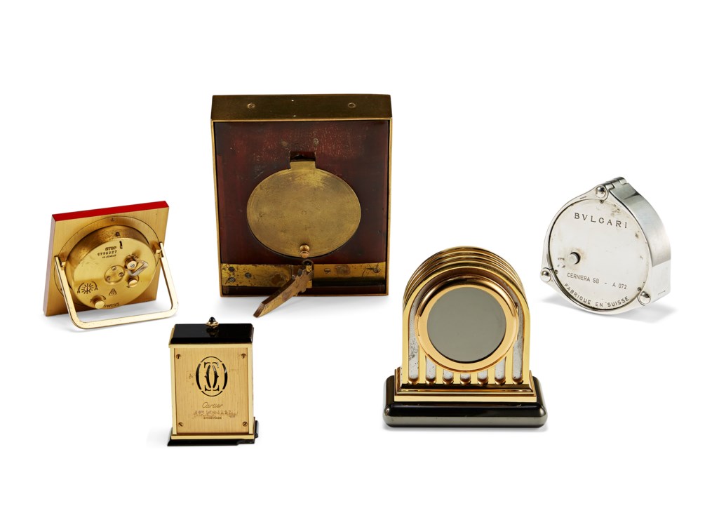 A GROUP OF FIVE TABLE CLOCKS, 20TH CENTURY | Christie’s
