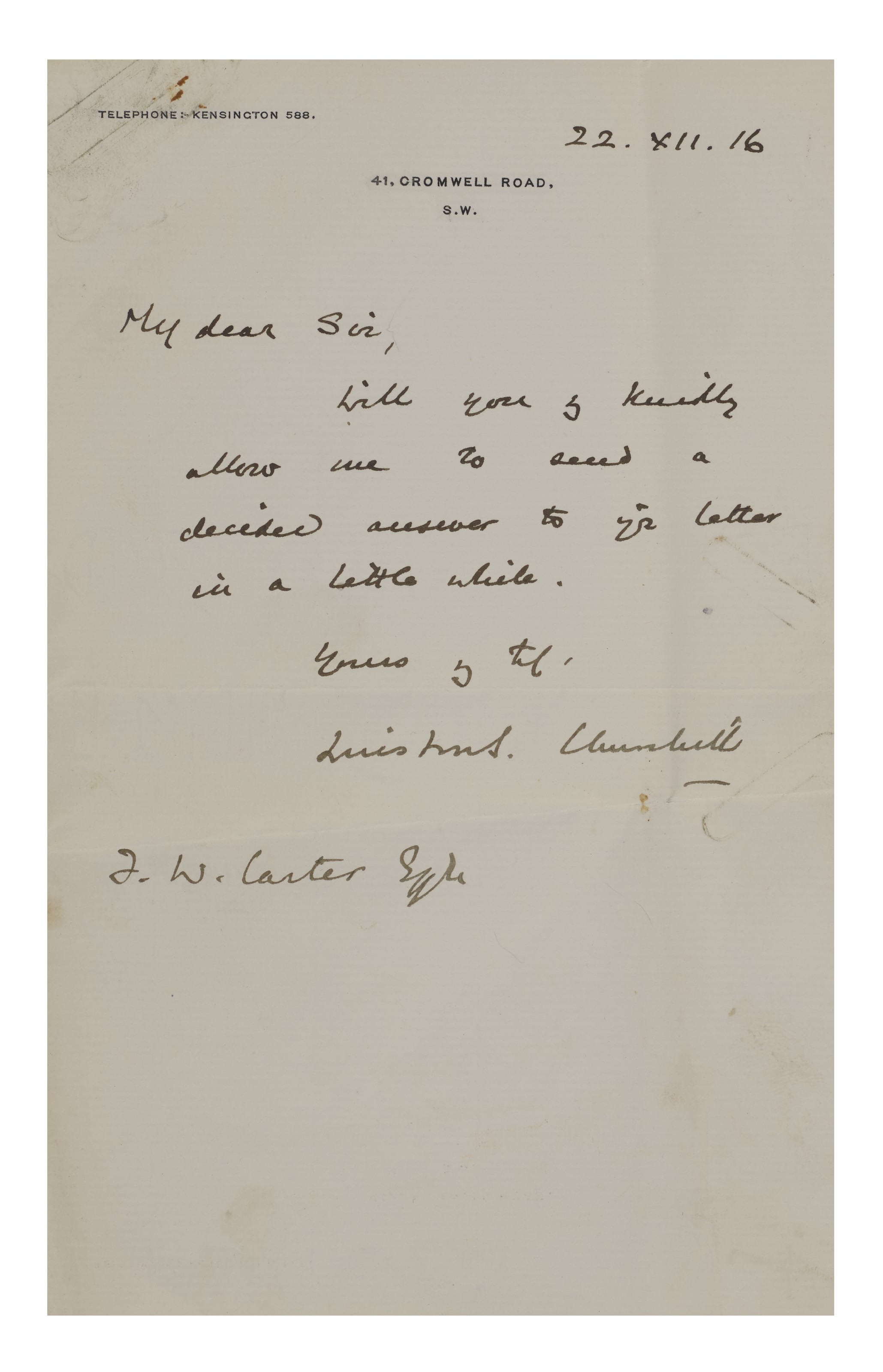 Writing as Lord Record of the University of Aberdeen, Winston Churchill ...
