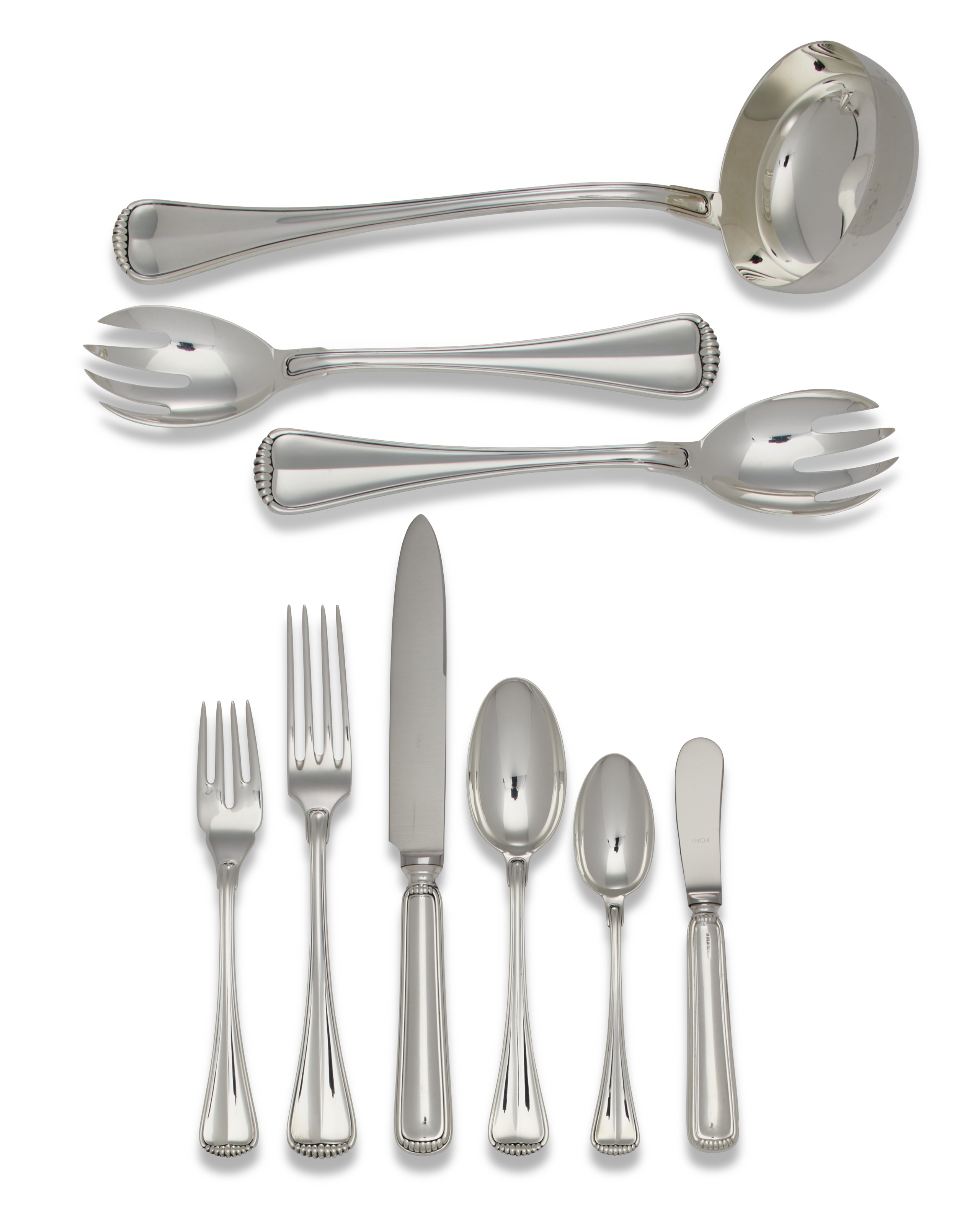 AN ITALIAN SILVER FLATWARE SERVICE, MARK OF BUCCELLATI, SECOND HALF ...