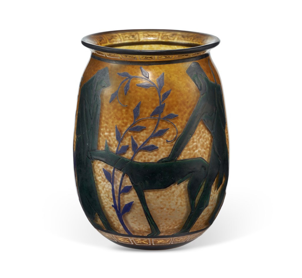 MARCEL GOUPY (1886-1954), Enameled glass vase, circa 1920 | Christie’s