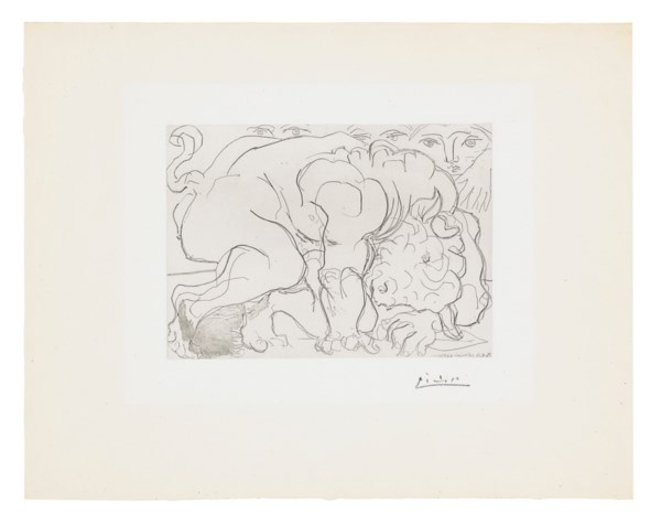 PABLO PICASSO (1881-1973), Minotaure blessé. VI, from La Suite Vollard ...