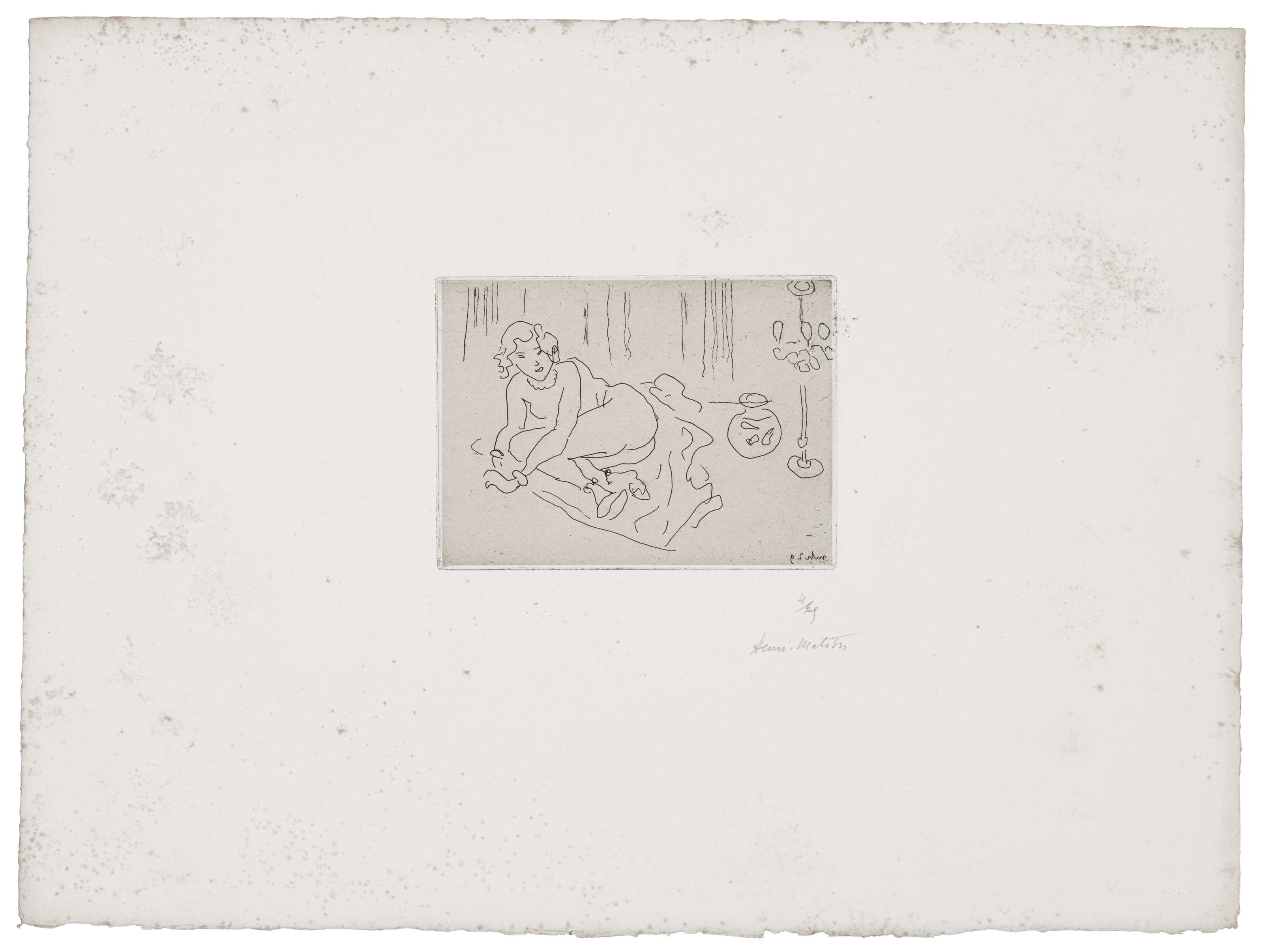 Henri Matisse (1869-1954), Nu couché. Intérieur à la lampe vénitienne ...