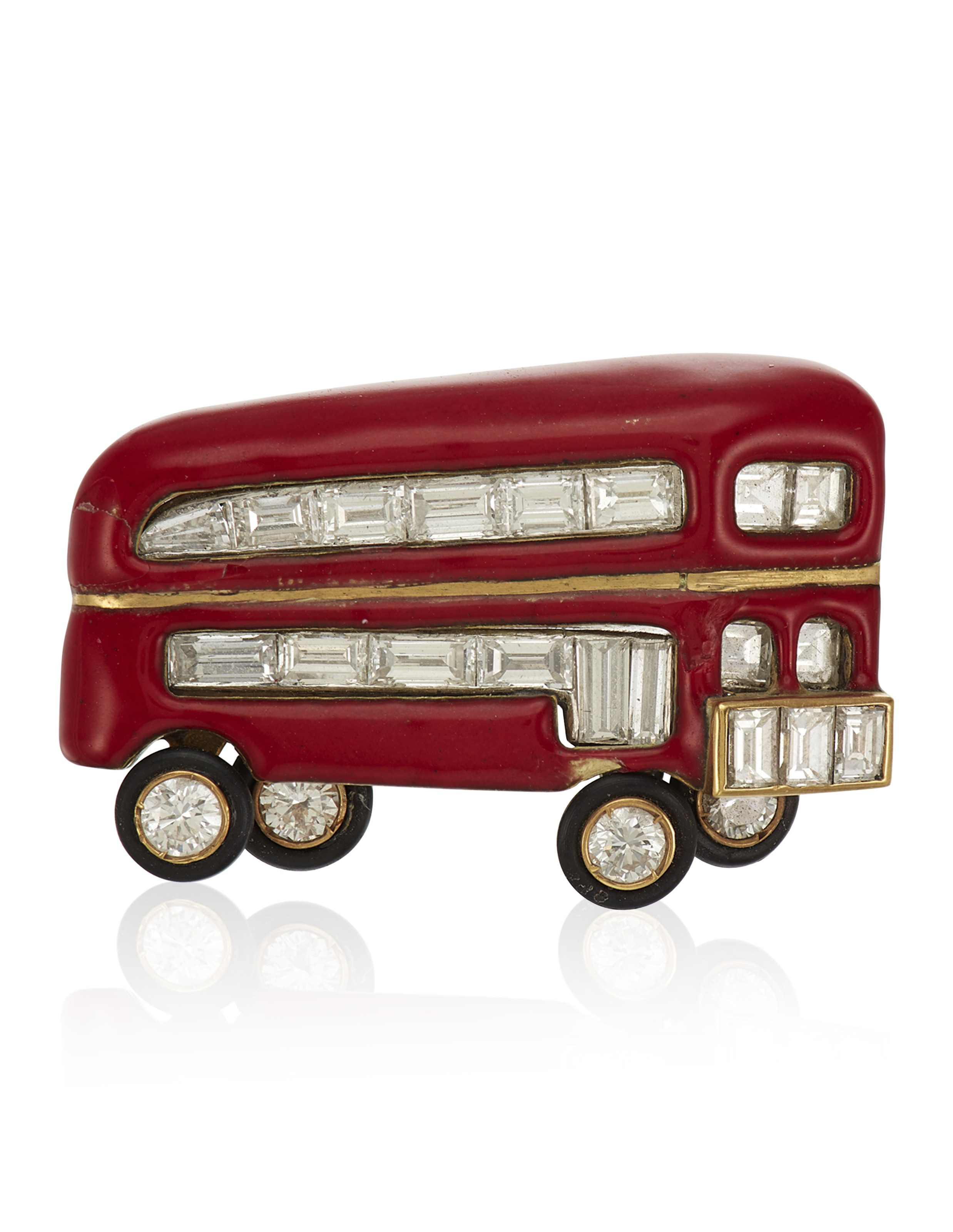 DIAMOND AND ENAMEL DOUBLE DECKER BUS BROOCH, | Christie’s