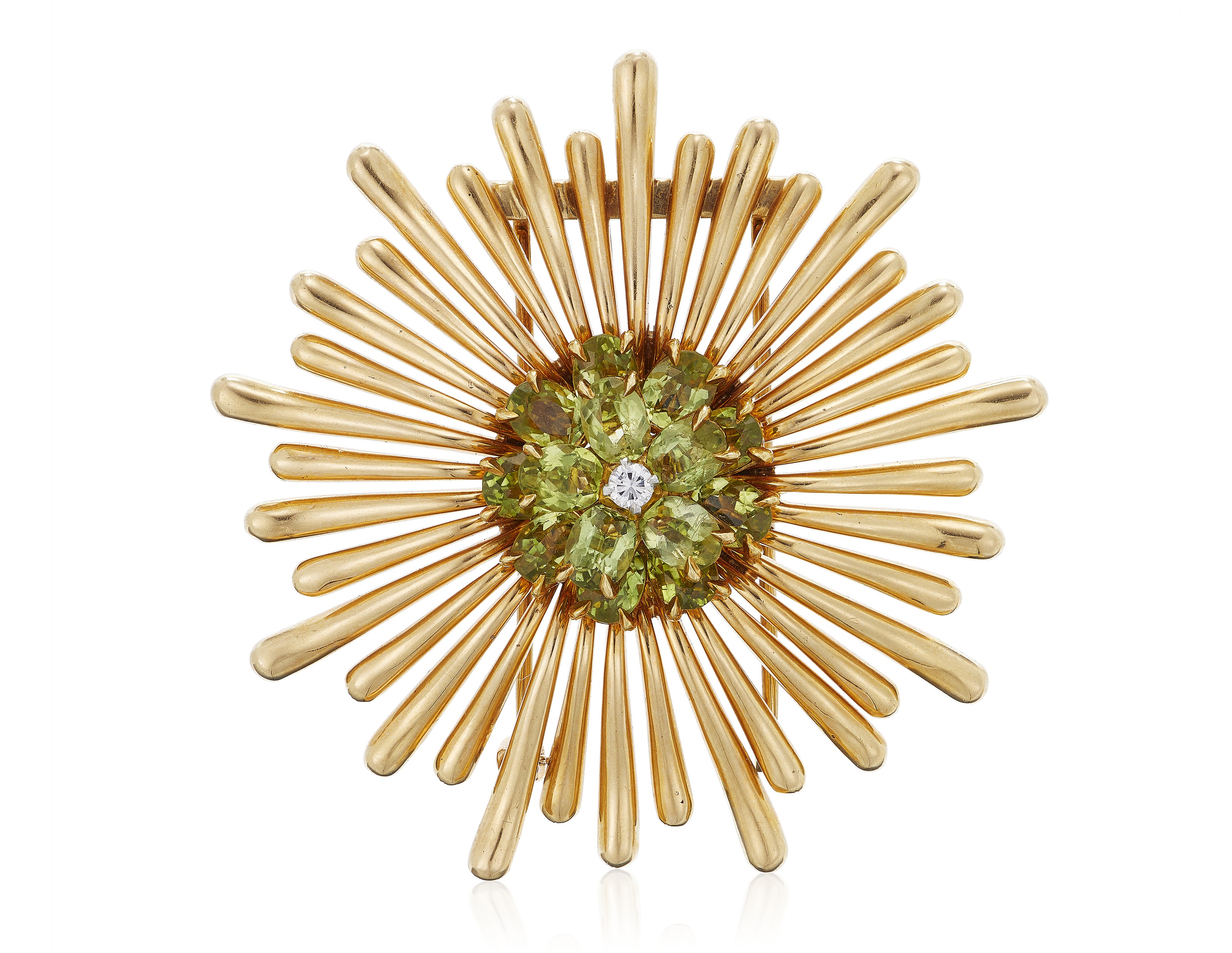 PERIDOT AND DIAMOND BROOCH, | Christie’s