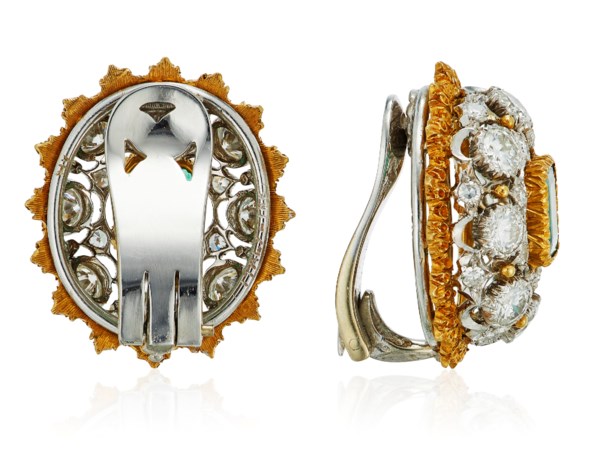 BUCCELLATI EMERALD AND DIAMOND EARRINGS, | Christie’s