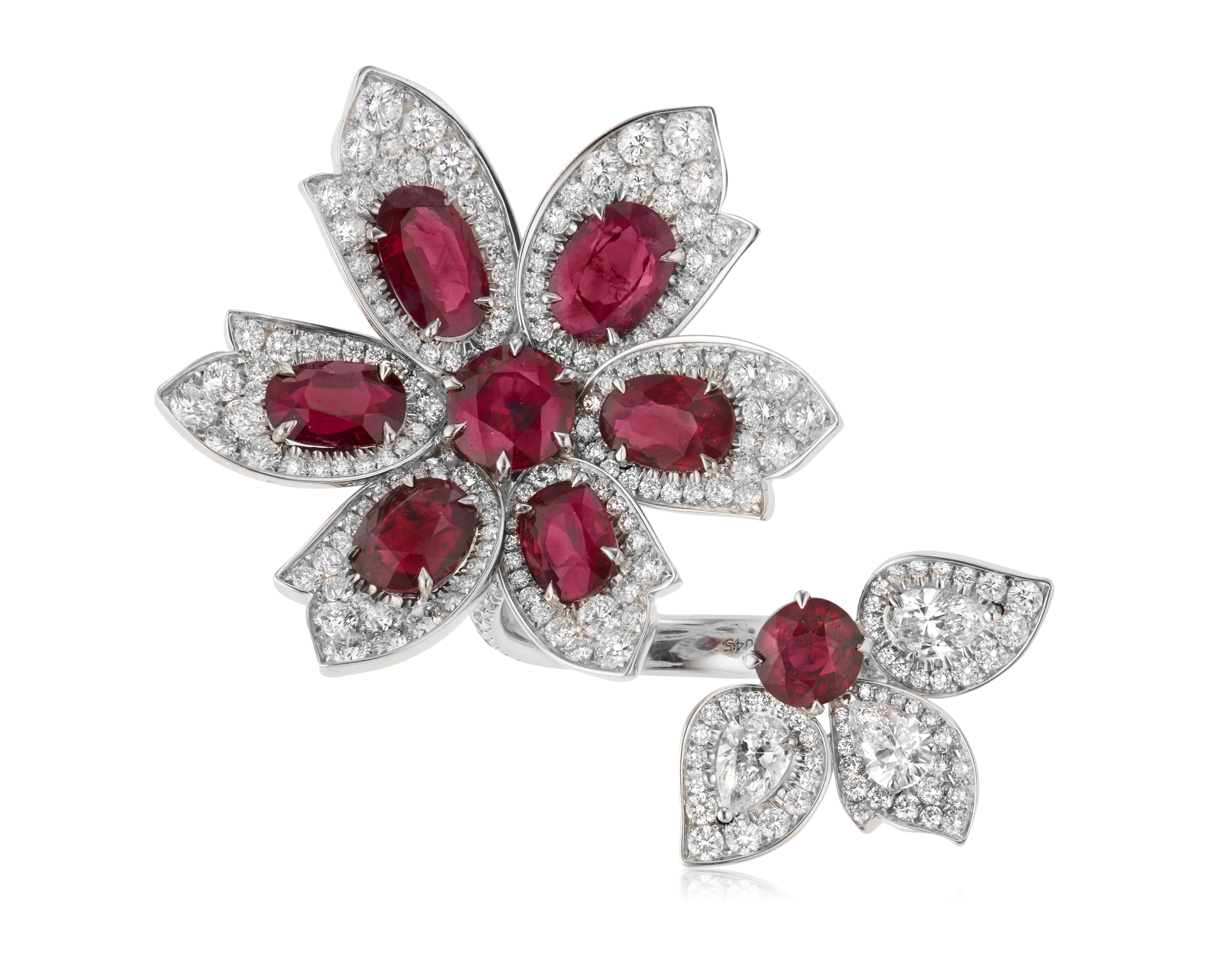 DAVID MORRIS RUBY AND DIAMOND 'PALM' RING, | Christie’s