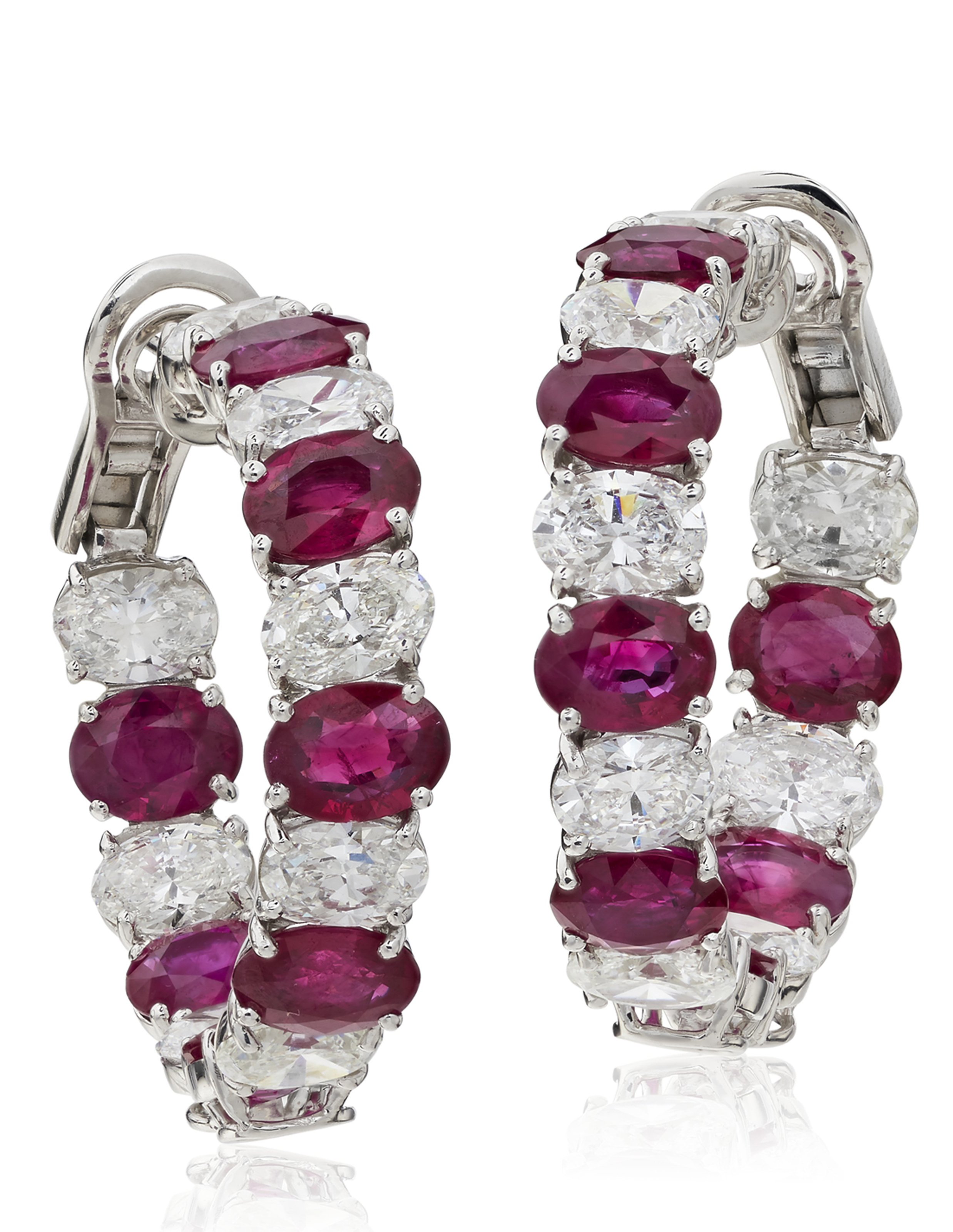 GRAFF RUBY AND DIAMOND HOOP EARRINGS, | Christie’s