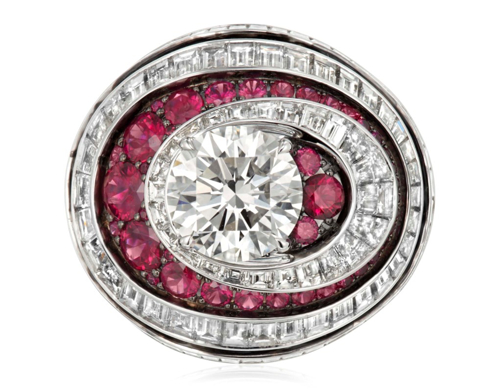 GRAFF DIAMOND AND RUBY RING WITH GIA REPORT, | Christie’s