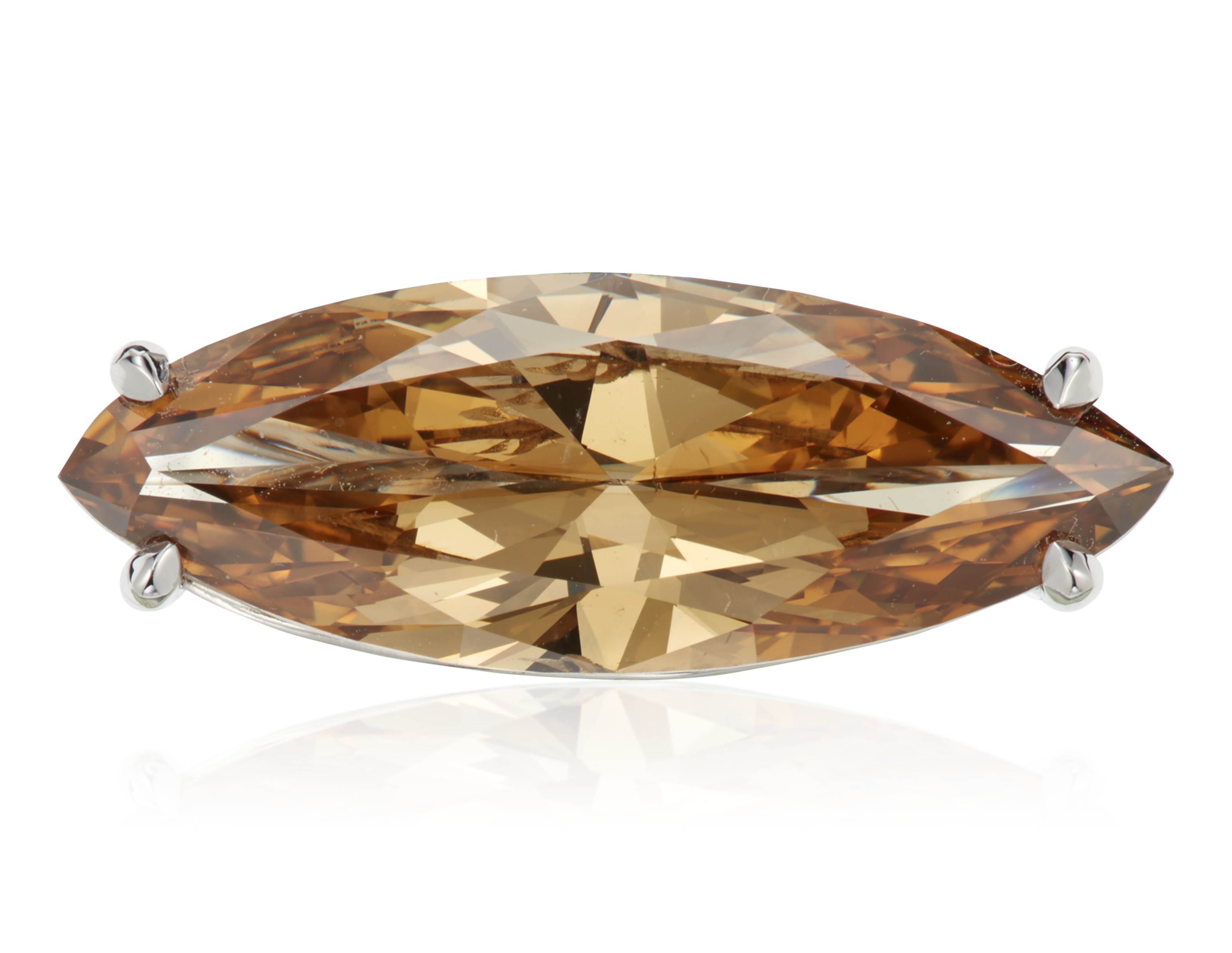 FANCY DEEP BROWN-YELLOW DIAMOND RING OF 7.60 CARATS WITH GIA REPORT ...