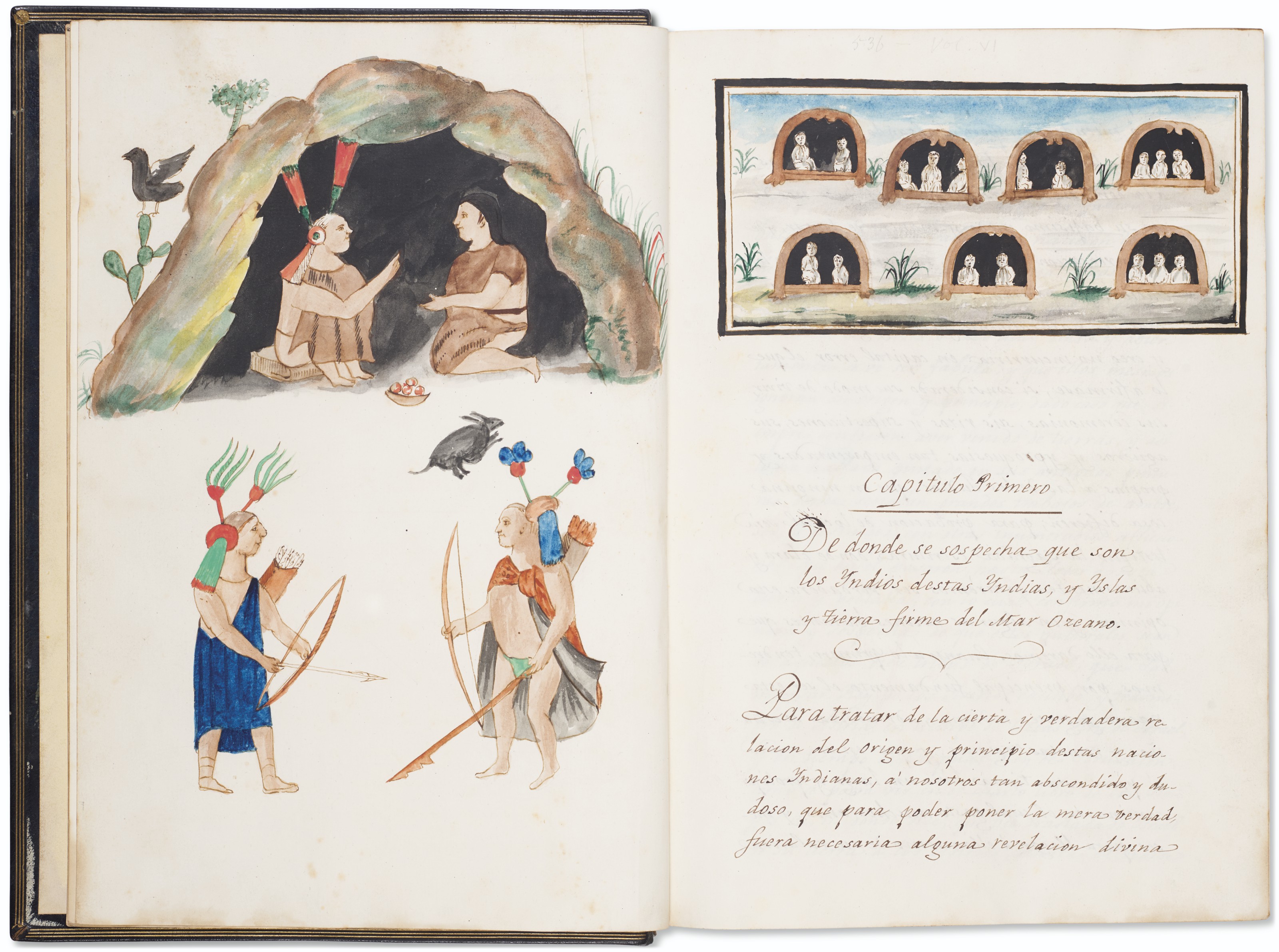 Manuscript copy of Historia de las Indias, Diego Durán, c. 1830s ...