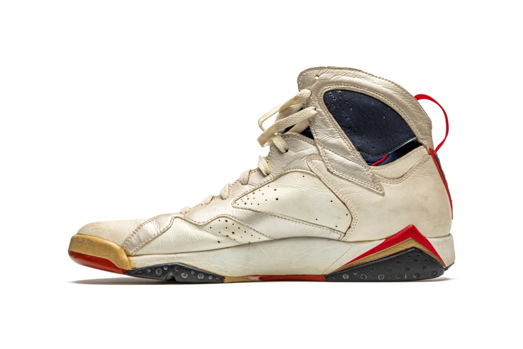Air Jordan 7 “Olympic,” Player Exclusive, Game-Worn Sneaker, Nike, 1992 ...