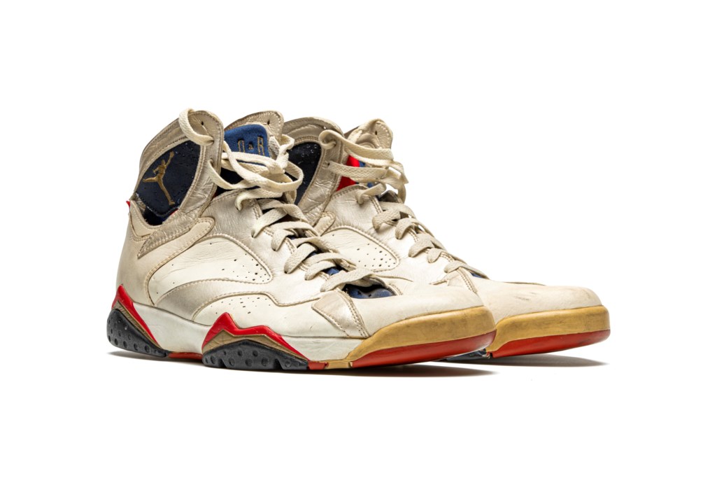 Air Jordan 7 “Olympic,” Player Exclusive, Game-Worn Sneaker, Nike, 1992 ...