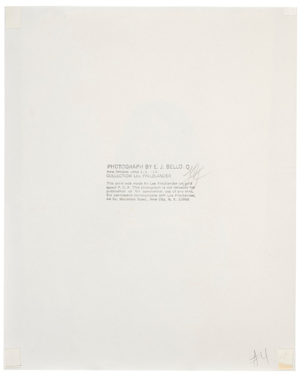 E. J. BELLOCQ (1873–1949), Untitled, Plate 27, from Storyville ...