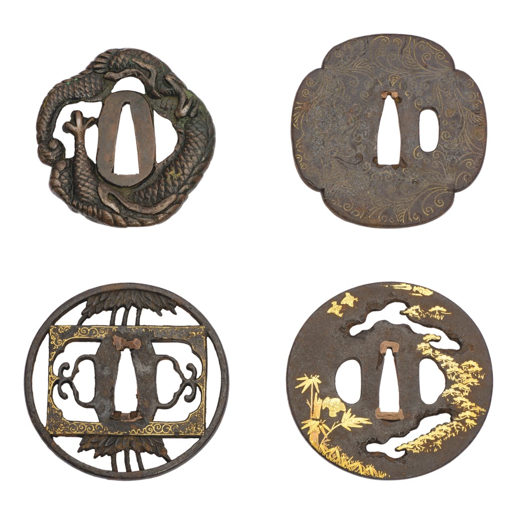 A GROUP OF FOUR TSUBA, EDO PERIOD (18TH - 19TH CENTURY) | Christie’s