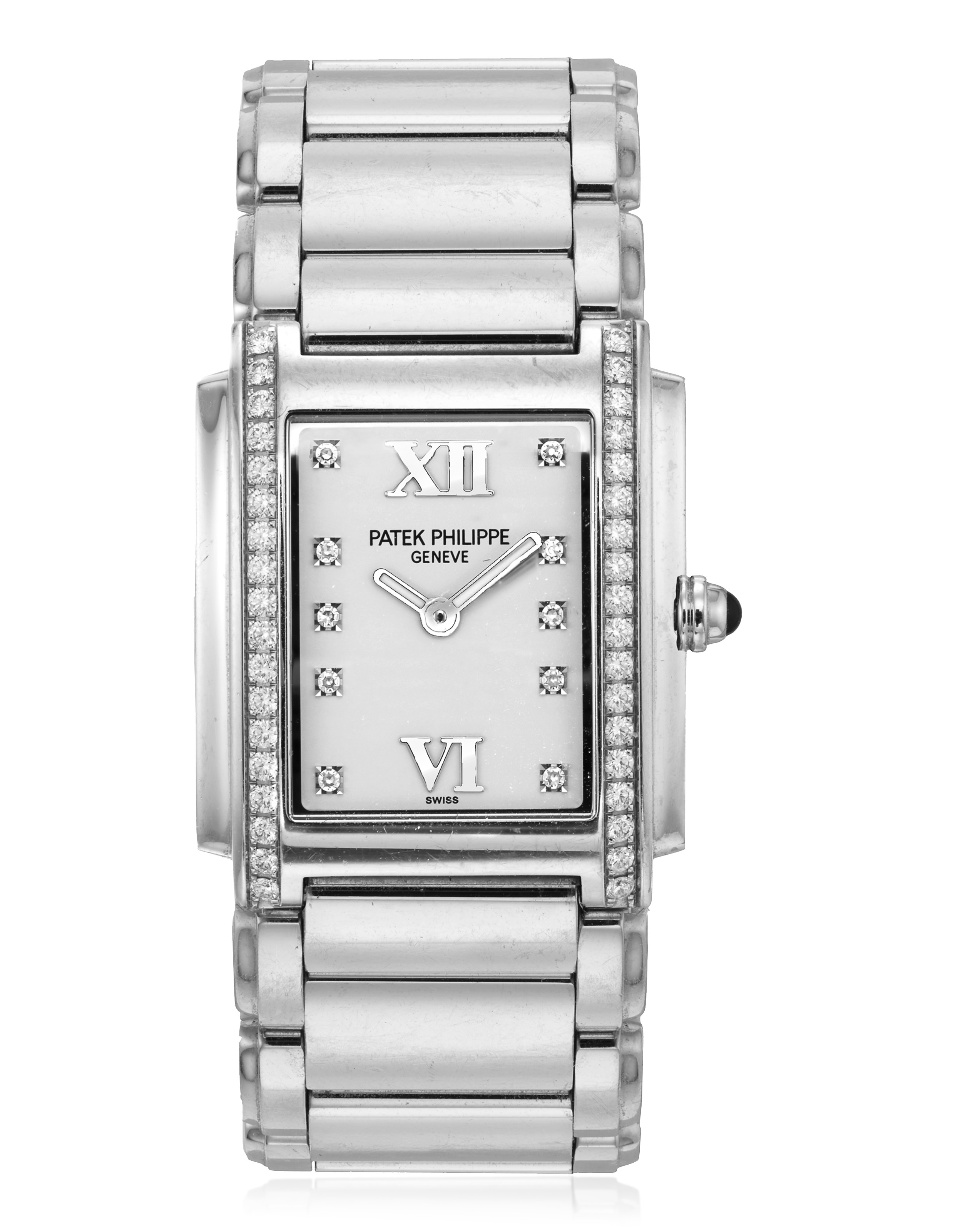 PATEK PHILIPPE DIAMOND AND STAINLESS STEEL "TWENTY-4" WATCH, | Christie’s