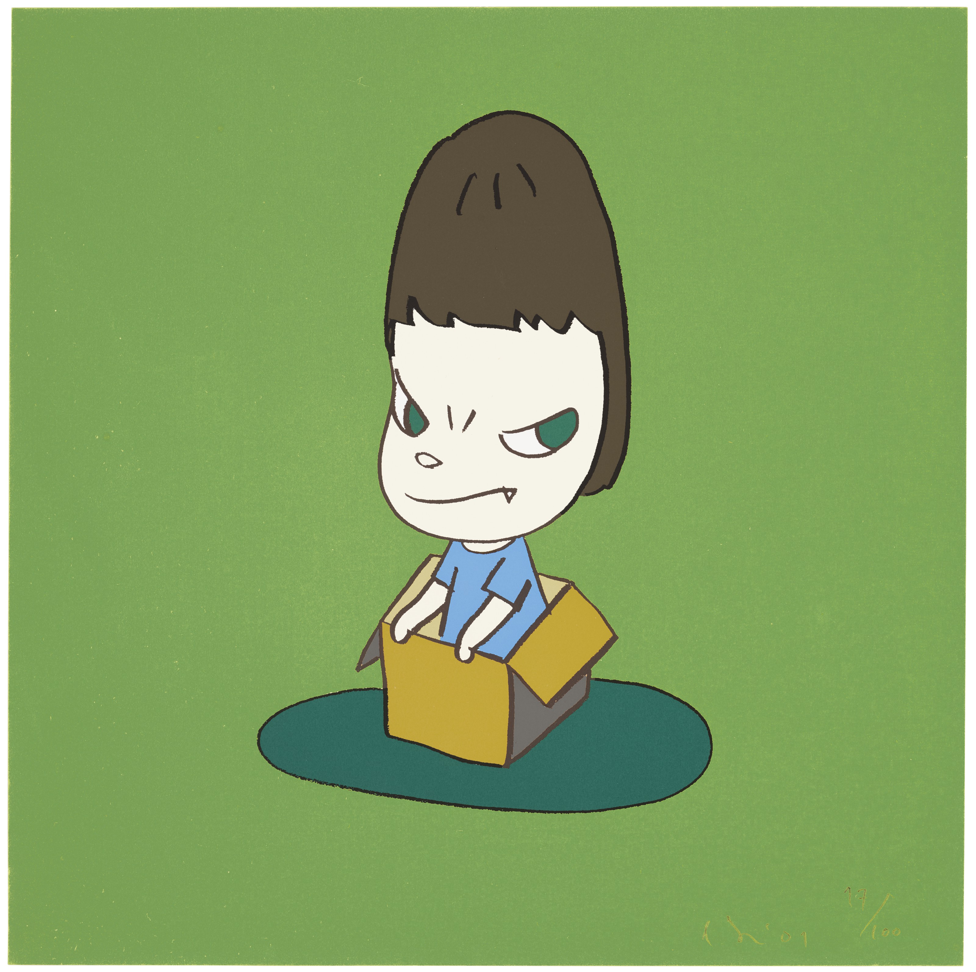 Yoshitomo Nara (b. 1959), 箱の中の女の子 Girl in a Box | Christie’s