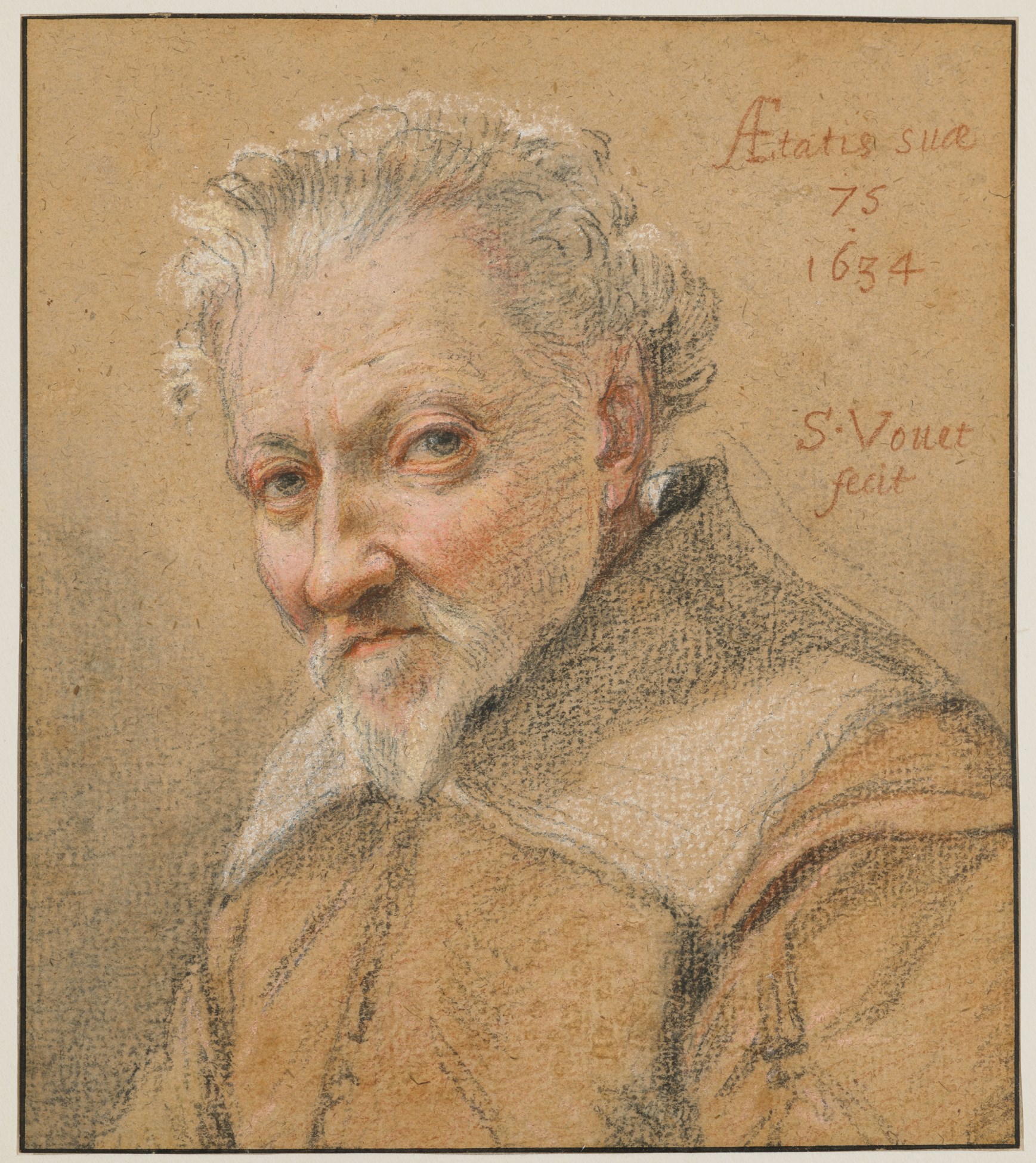 SIMON VOUET (PARIS 1590-1649), Portrait d'un homme âgé de soixante ...