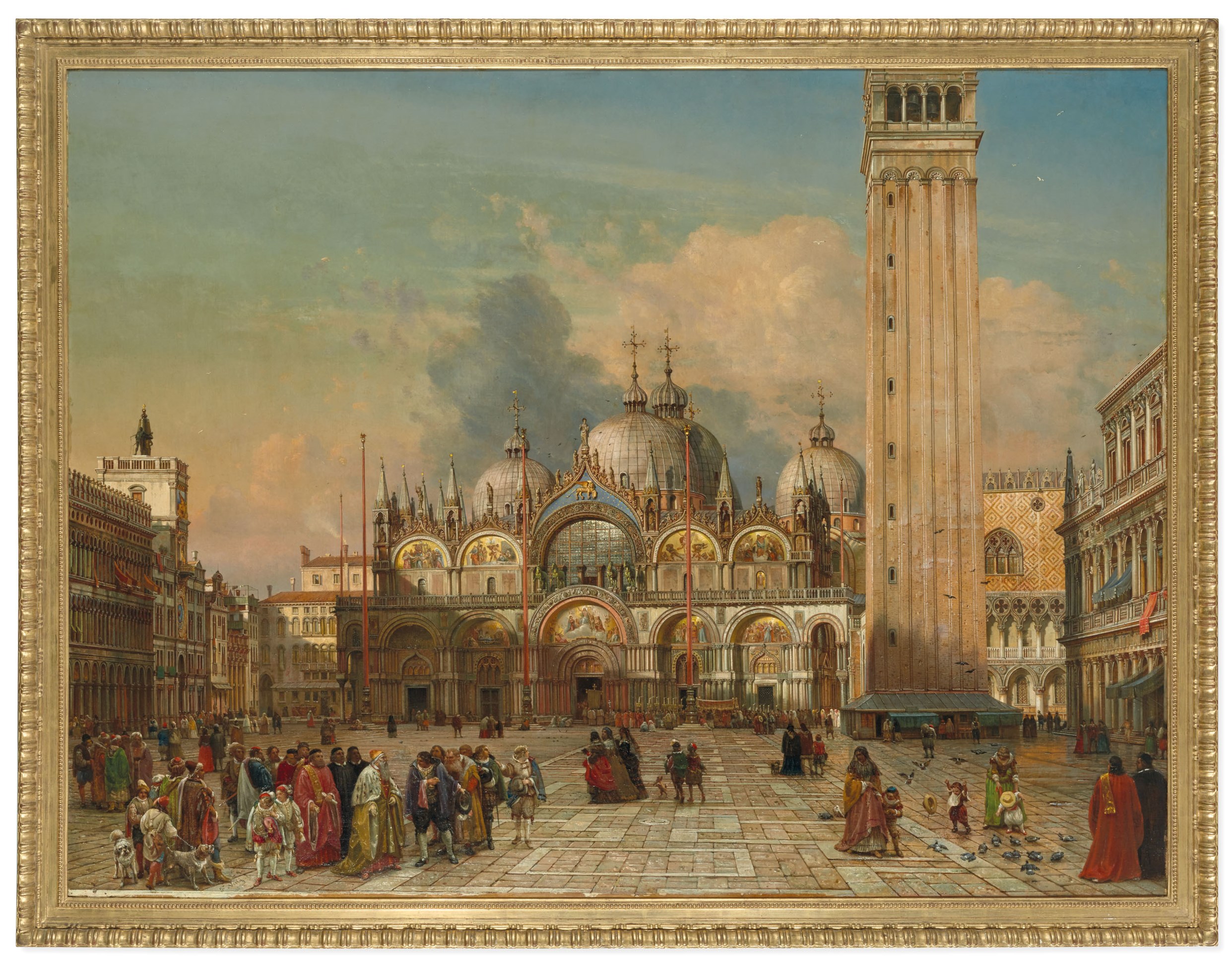 FRIEDRICH NERLY (ERFURT 1807-1878 VENISE), La place Saint-Marc à Venise ...