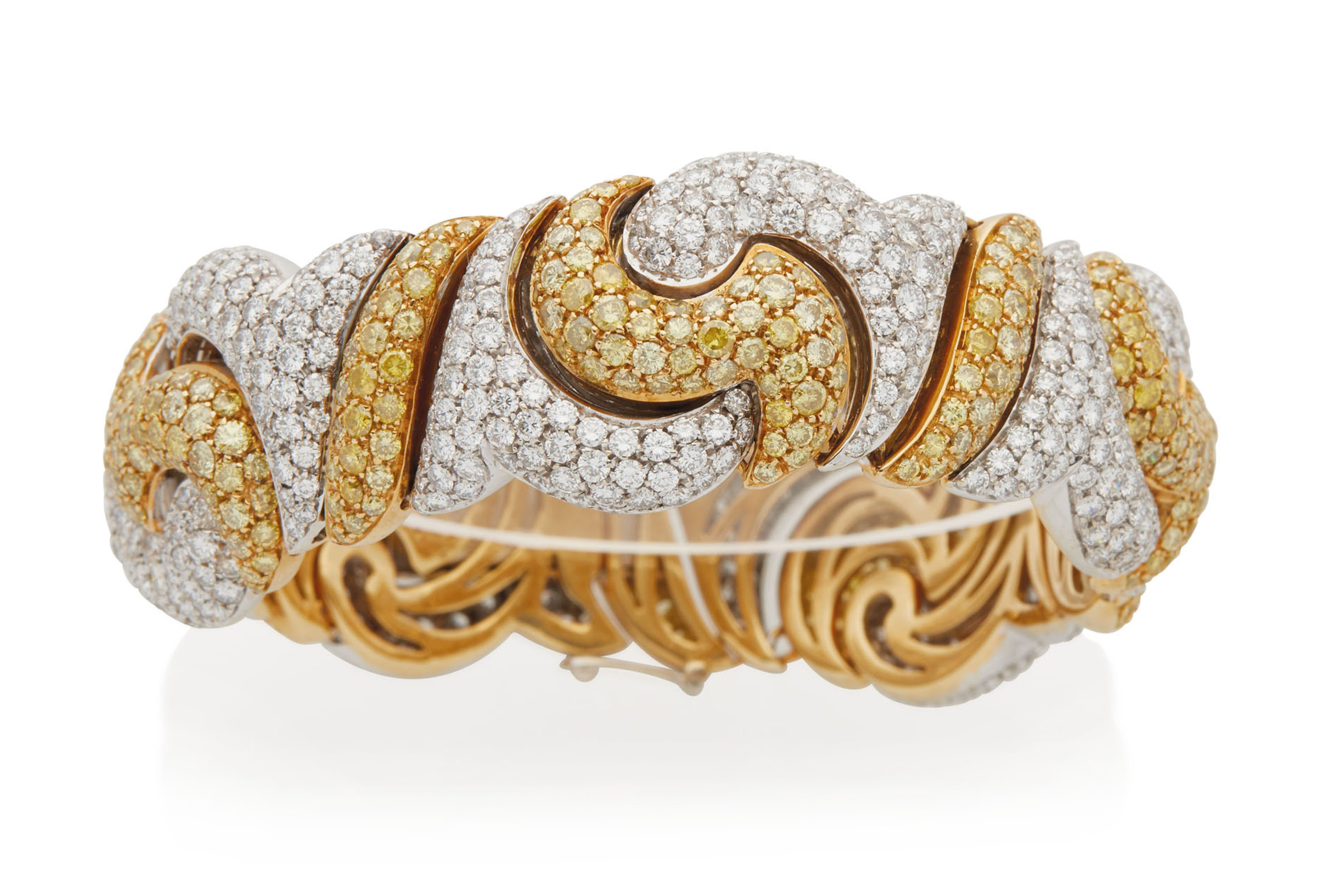 BRACELET DIAMANTS DE COULEUR ET DIAMANTS