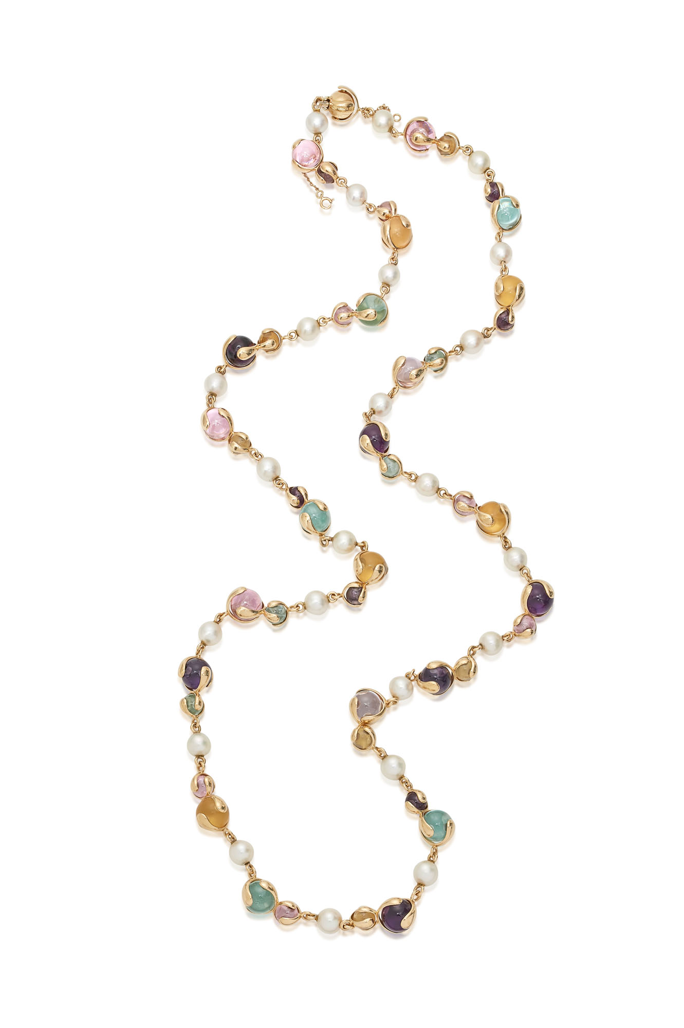 MARINA B COLLIER "CARDAN" MULTI-GEMMES ET PERLES DE CULTURE, | Christie’s