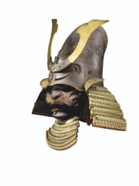 EBOSHI-NARI KABUTO ET UN MENPO, JAPON, EPOQUE EDO, XVIIIEME SIECLE ...