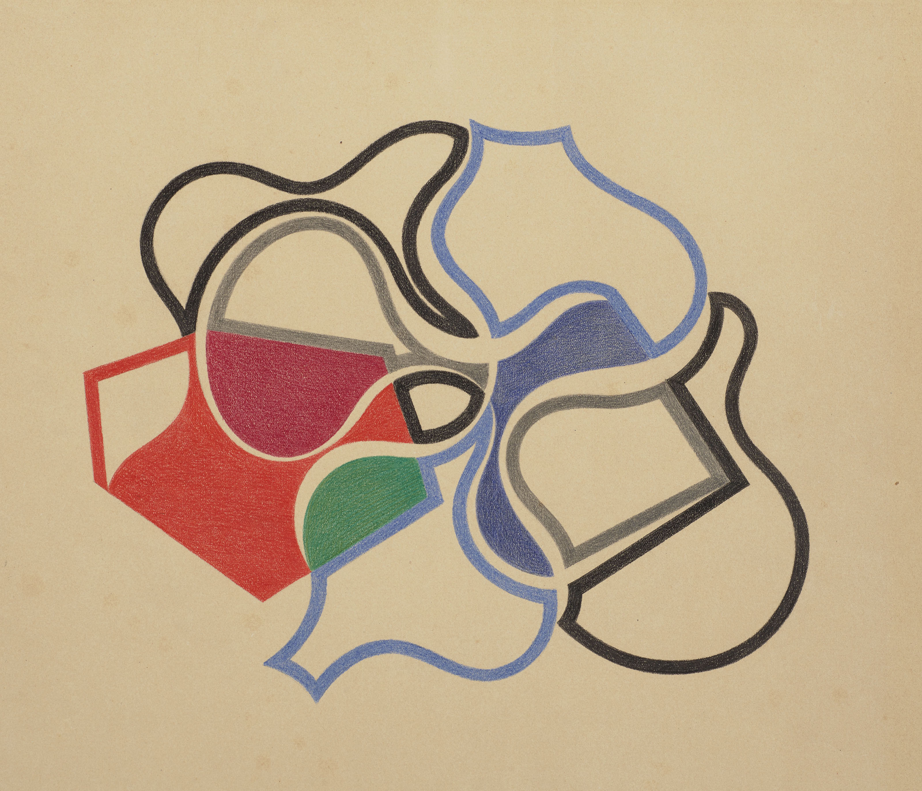 Sophie Taeuber-Arp (1889-1943), Formes coïncidentes, lignes et plans ...