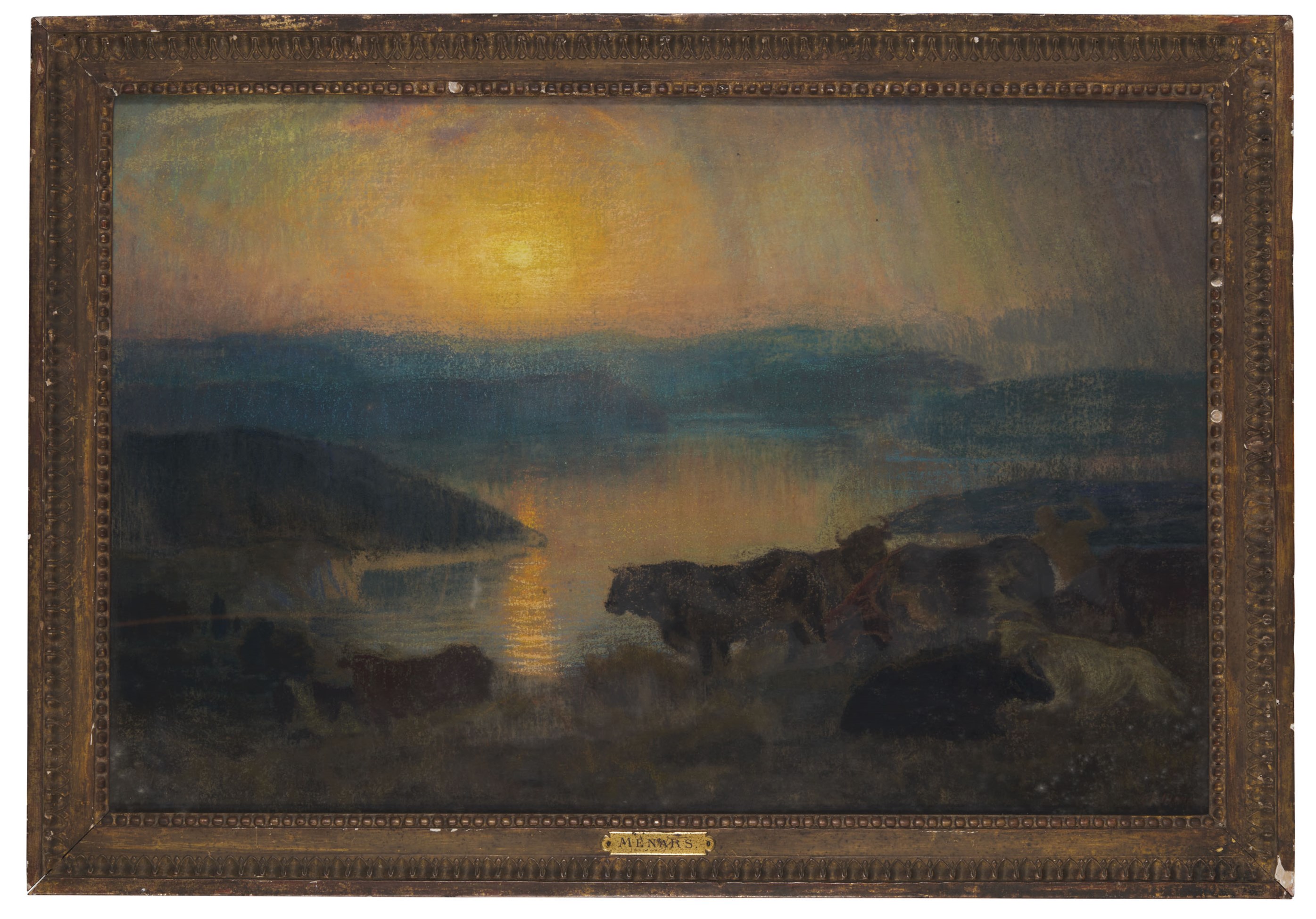 ÉMILE-RENÉ MÉNARD (PARIS 1862-1930), Troupeau de vaches sur le rivage ...