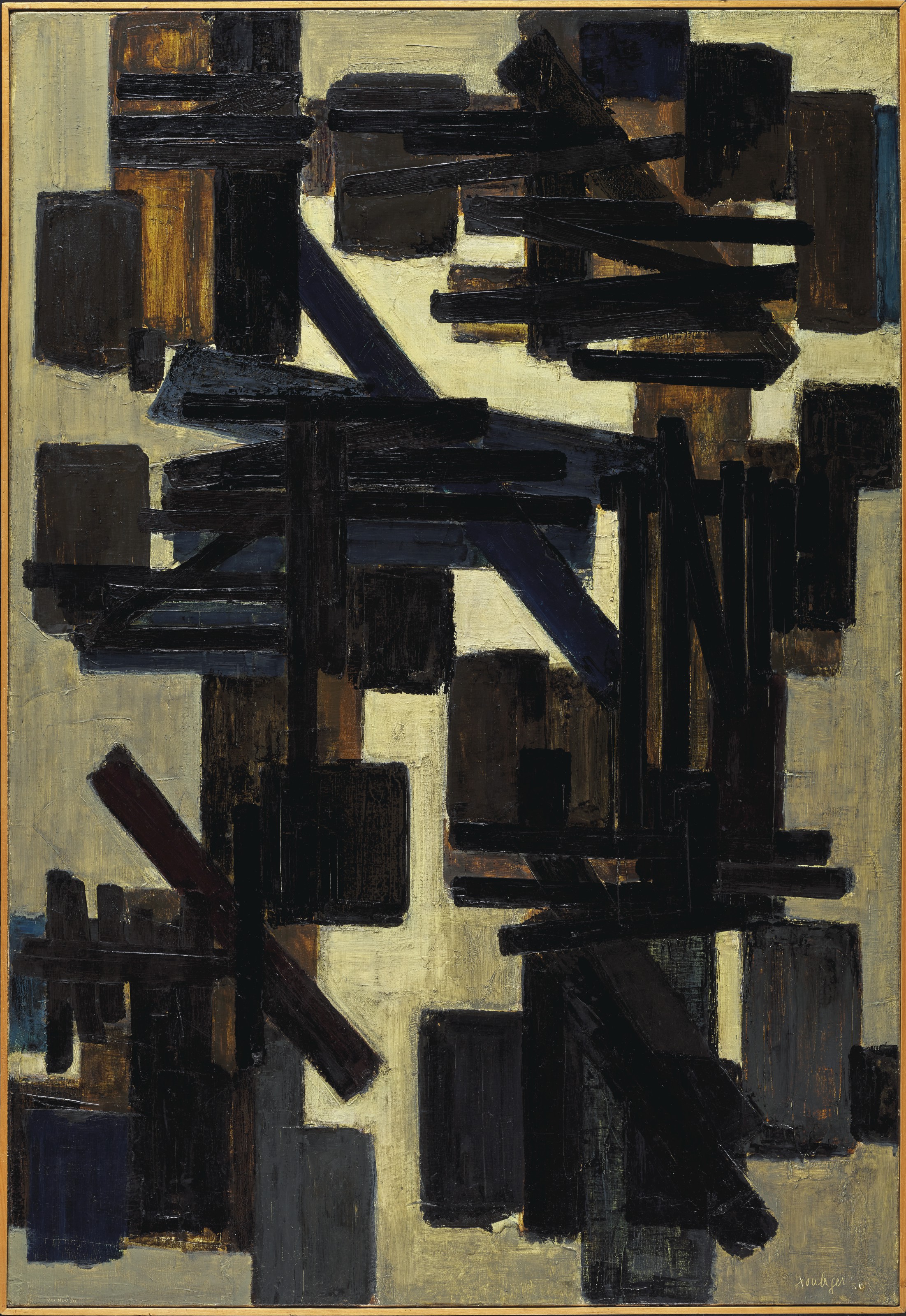 Pierre Soulages (b. 1919) , Peinture 130 x 89 cm, 25 novembre 1950 ...
