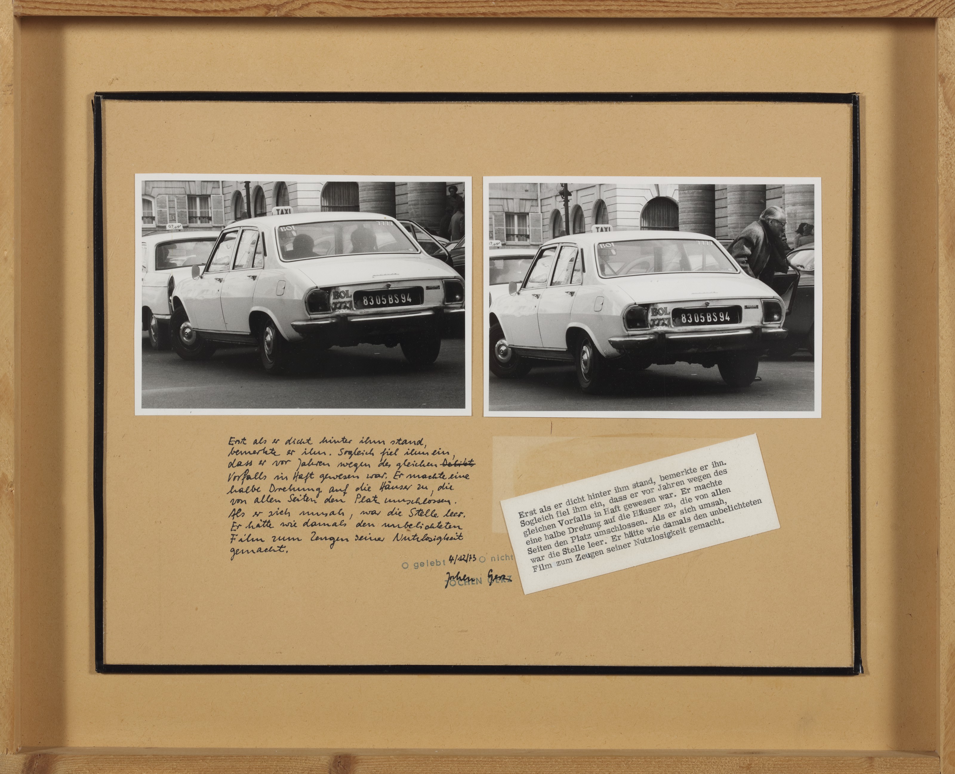 Jochen Gerz (b. 1940), F/T 25 | Christie’s