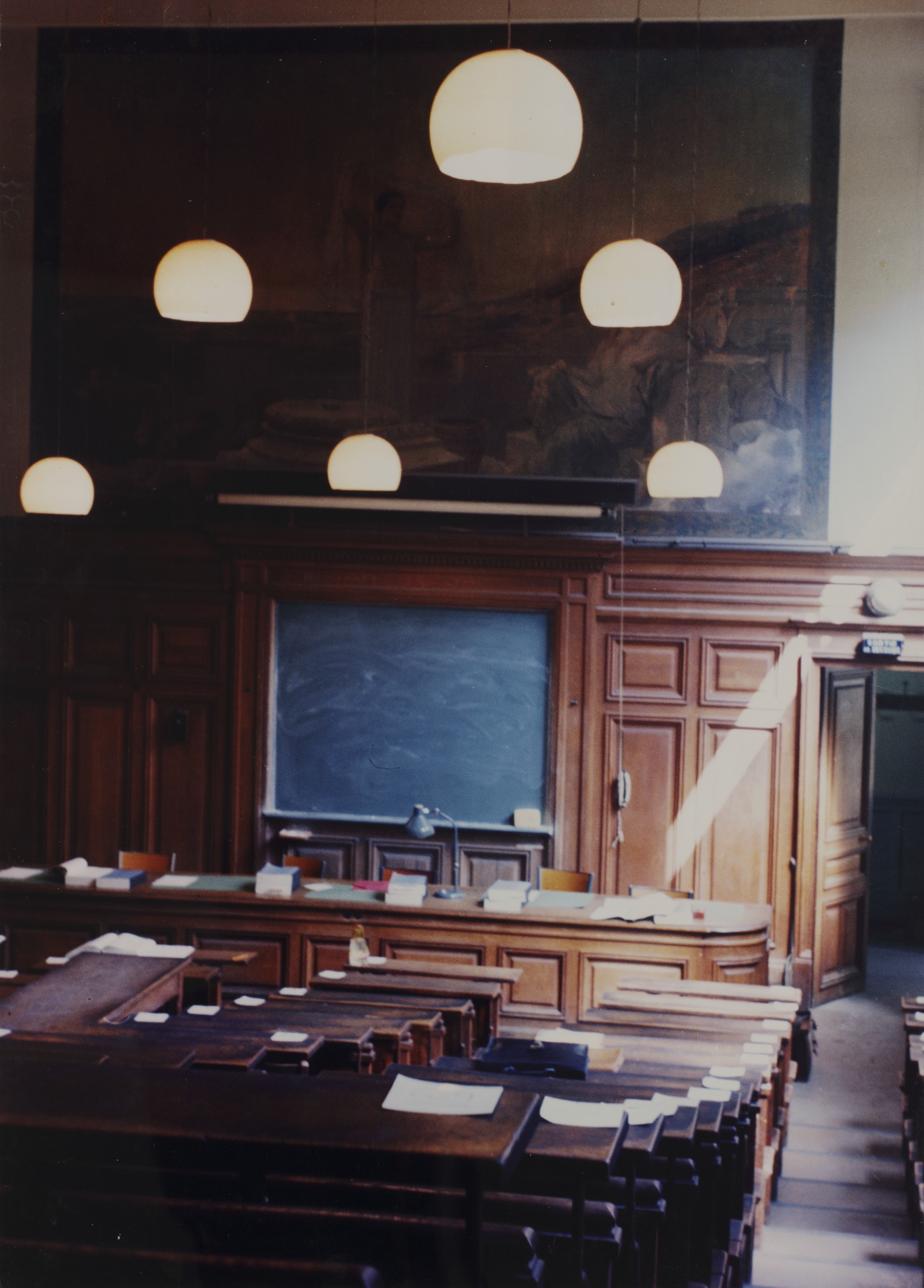 Jean Le Gac (b. 1936), L'amphitheatre de la Sorbonne et le Peintre ...