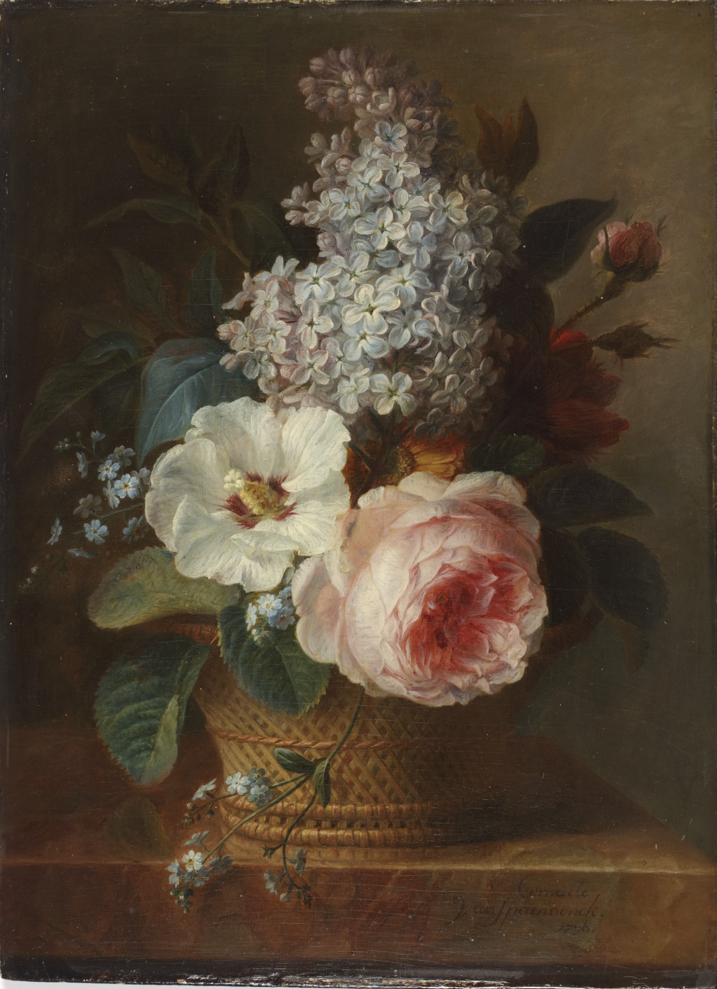 Cornelis van Spaendonck (Tilburg 1756-1839 Paris), Pink roses, a Rose ...