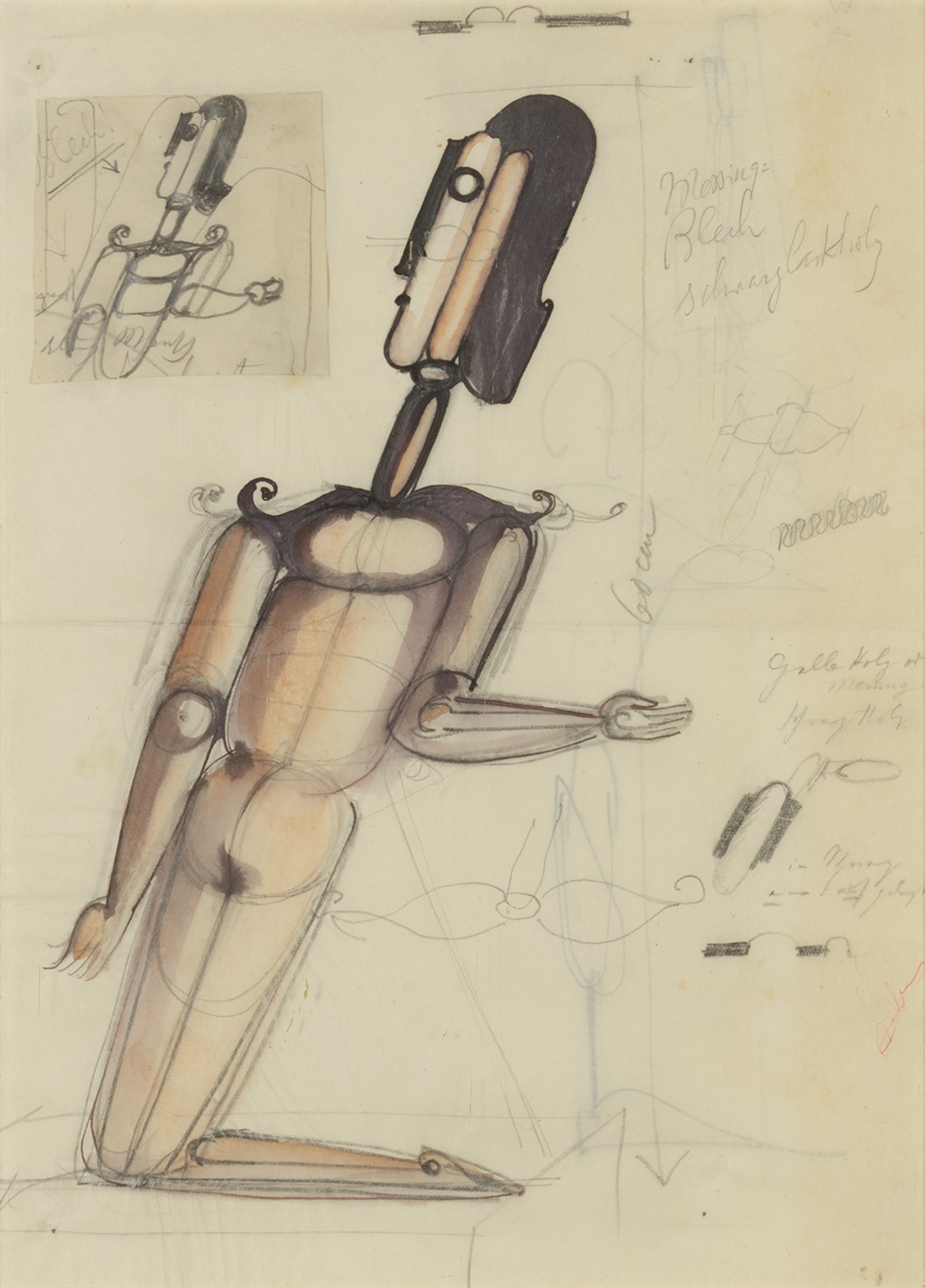 Oskar Schlemmer (1888-1943), Ivo (Entwurf für eine Plastik) (Ivo ...