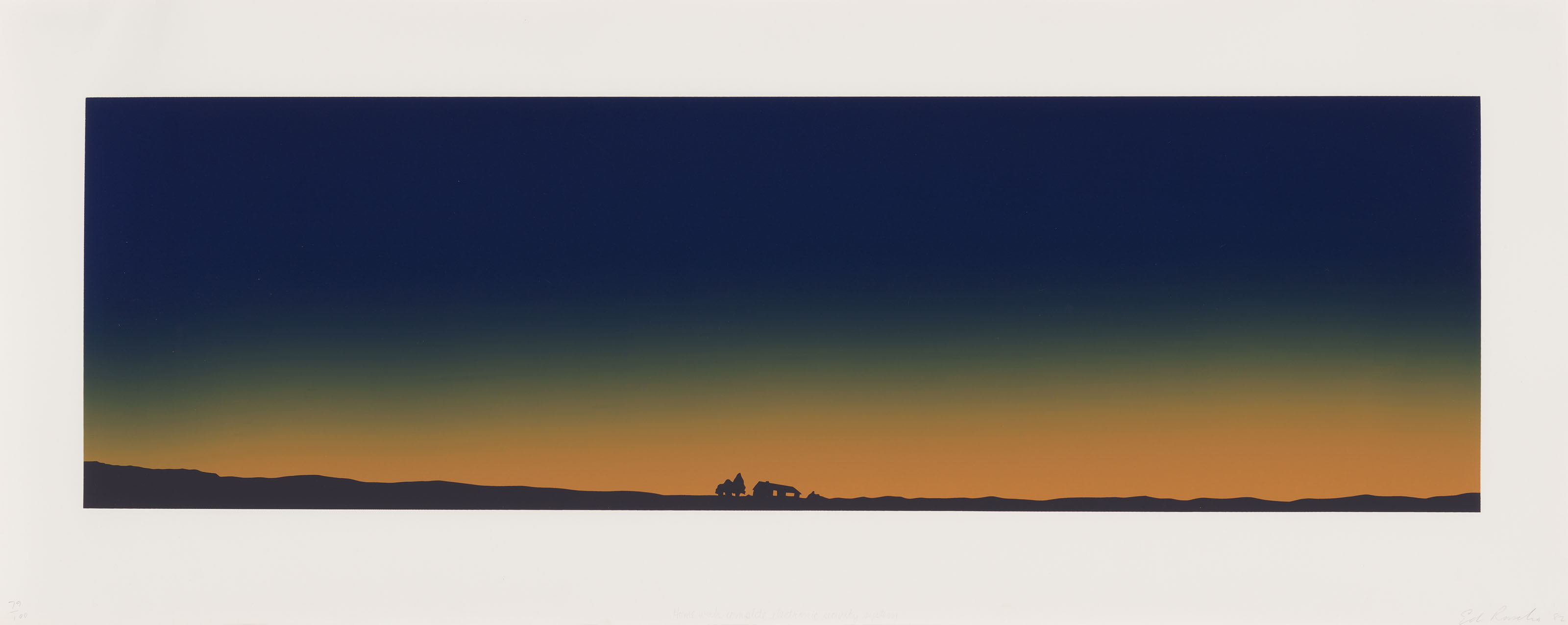 ED RUSCHA (B. 1937), Home with Complete Electronic Security System ...