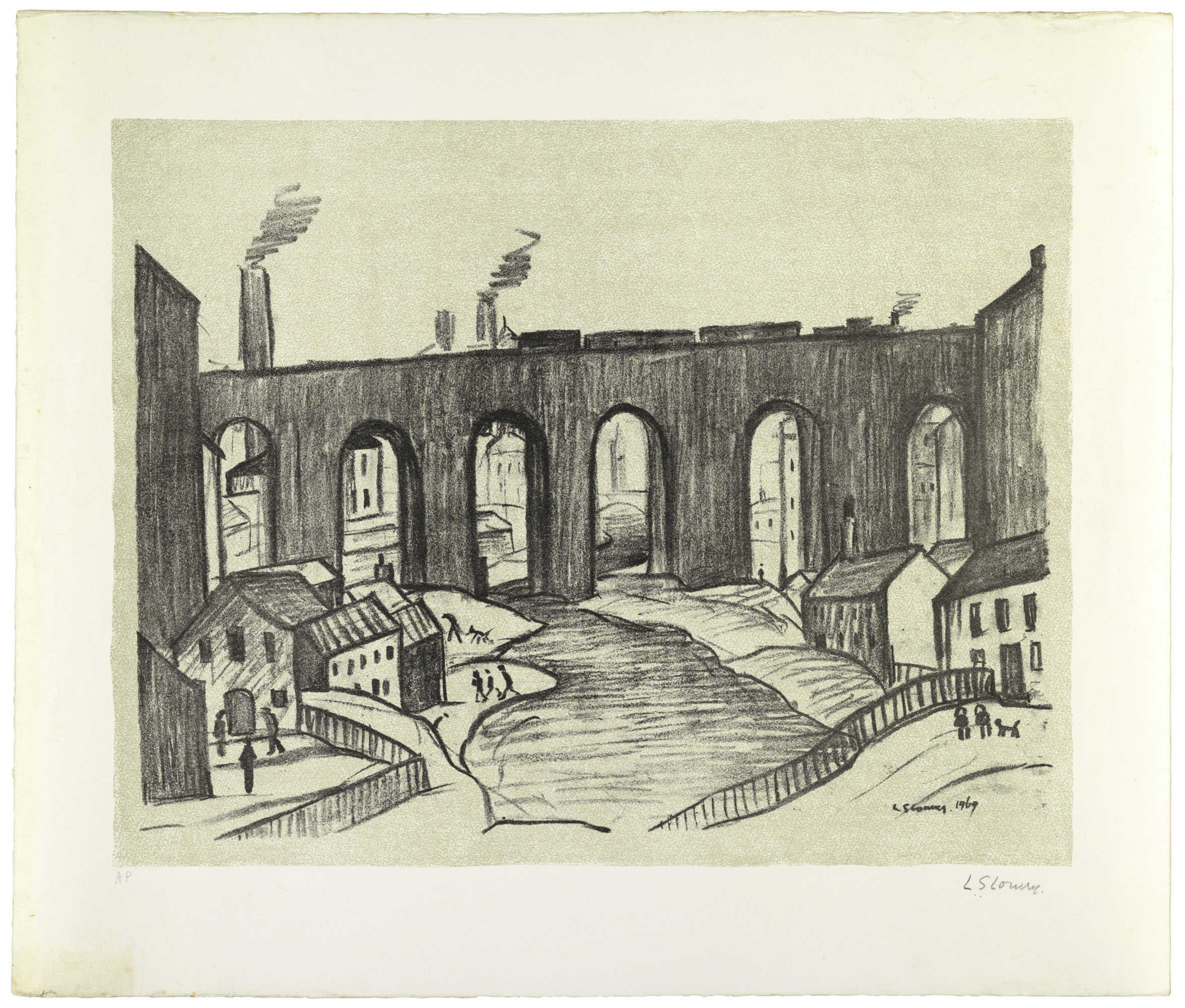 LAURENCE STEPHEN LOWRY (1887-1976), The Viaduct, Stockport | Christie’s