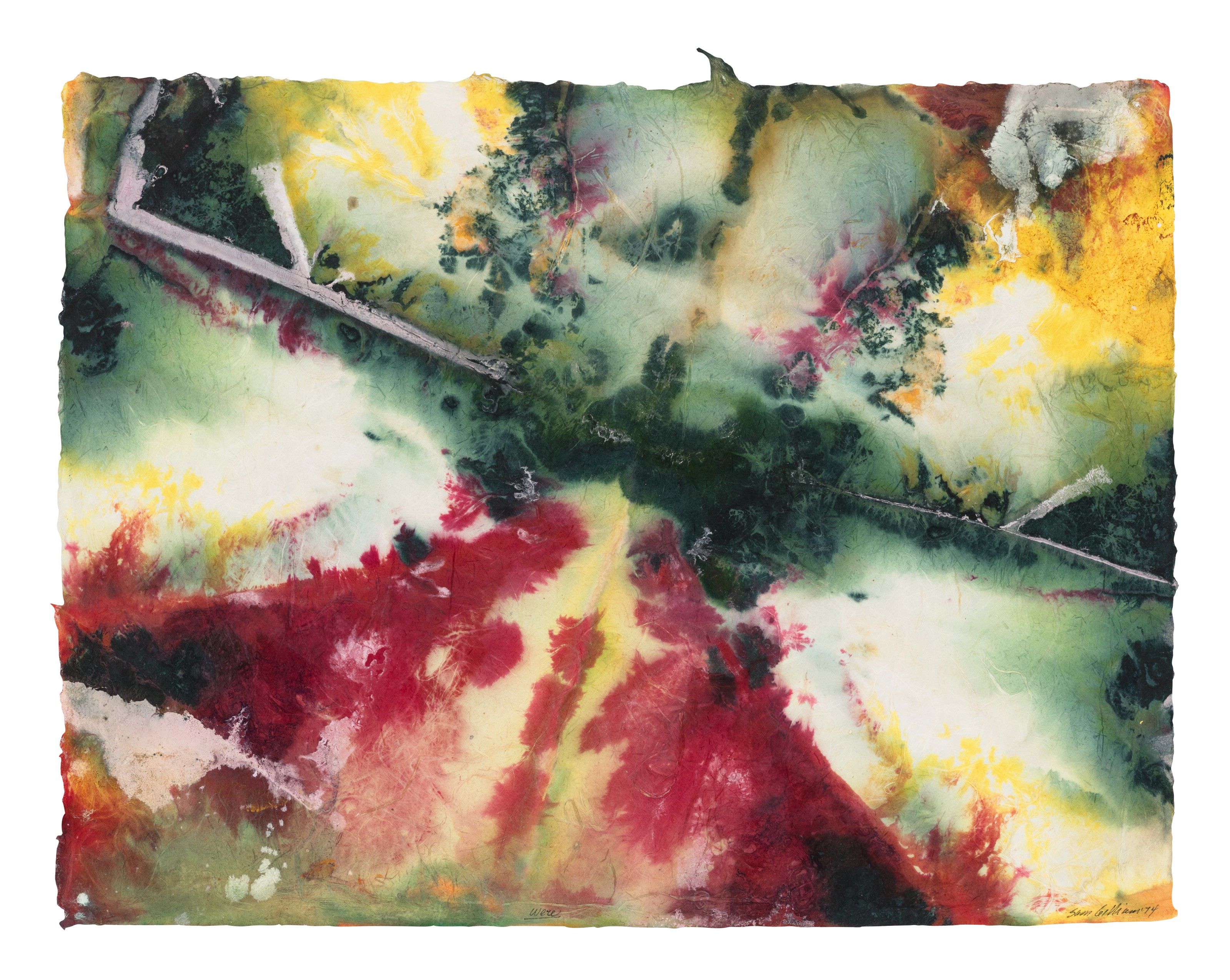 SAM GILLIAM (B. 1933), Were (recto); Ohio 2 (verso) | Christie’s