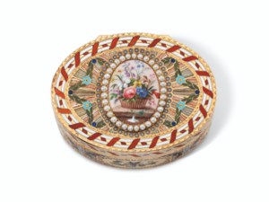 A SAXON GOLD-MOUNTED HARDSTONE SNUFF-BOX, BY JOHANN-CHRISTIAN NEUBER ...