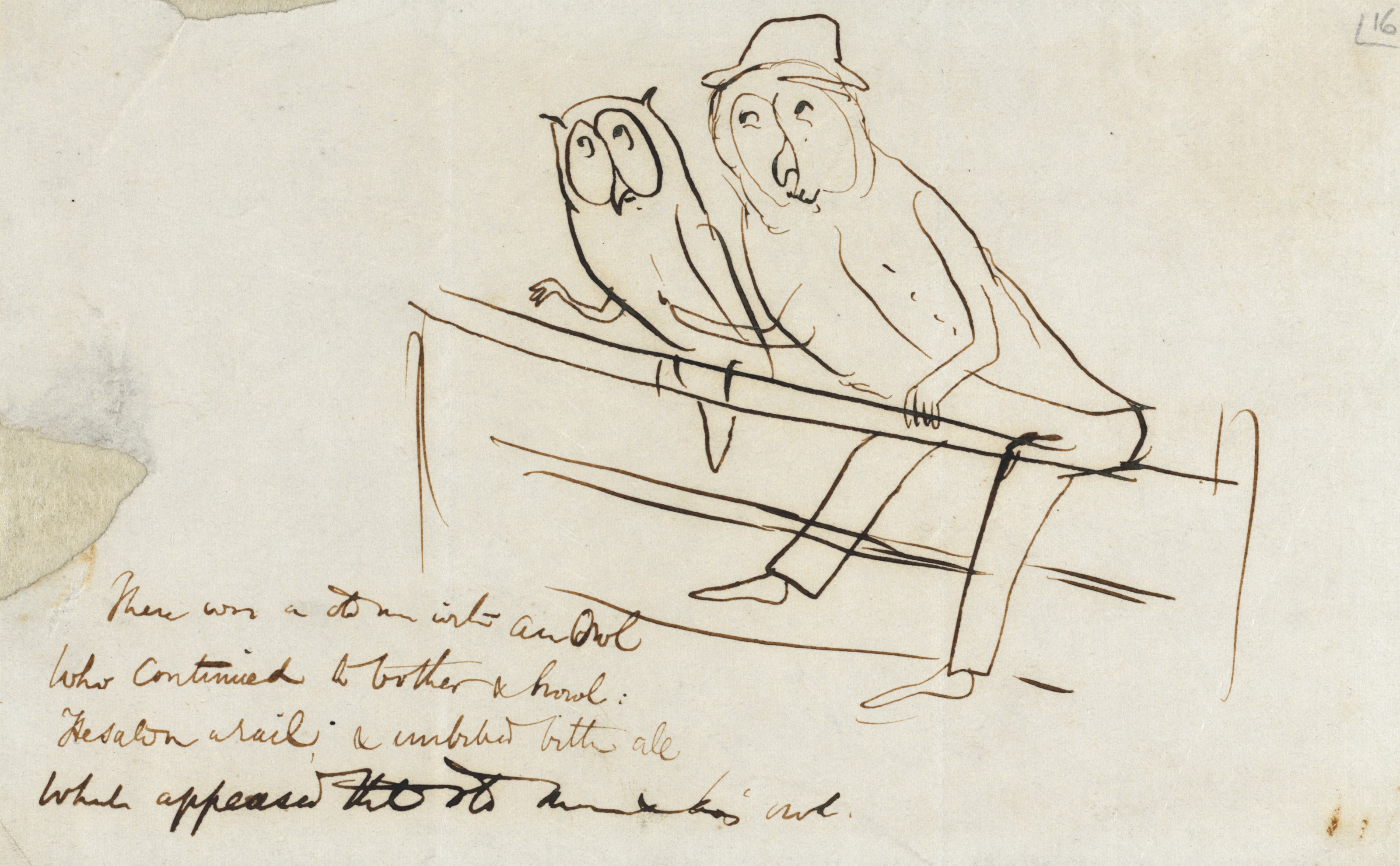EDWARD LEAR (LONDON 1812-1888 SAN REMO), 'There was an old man of ...