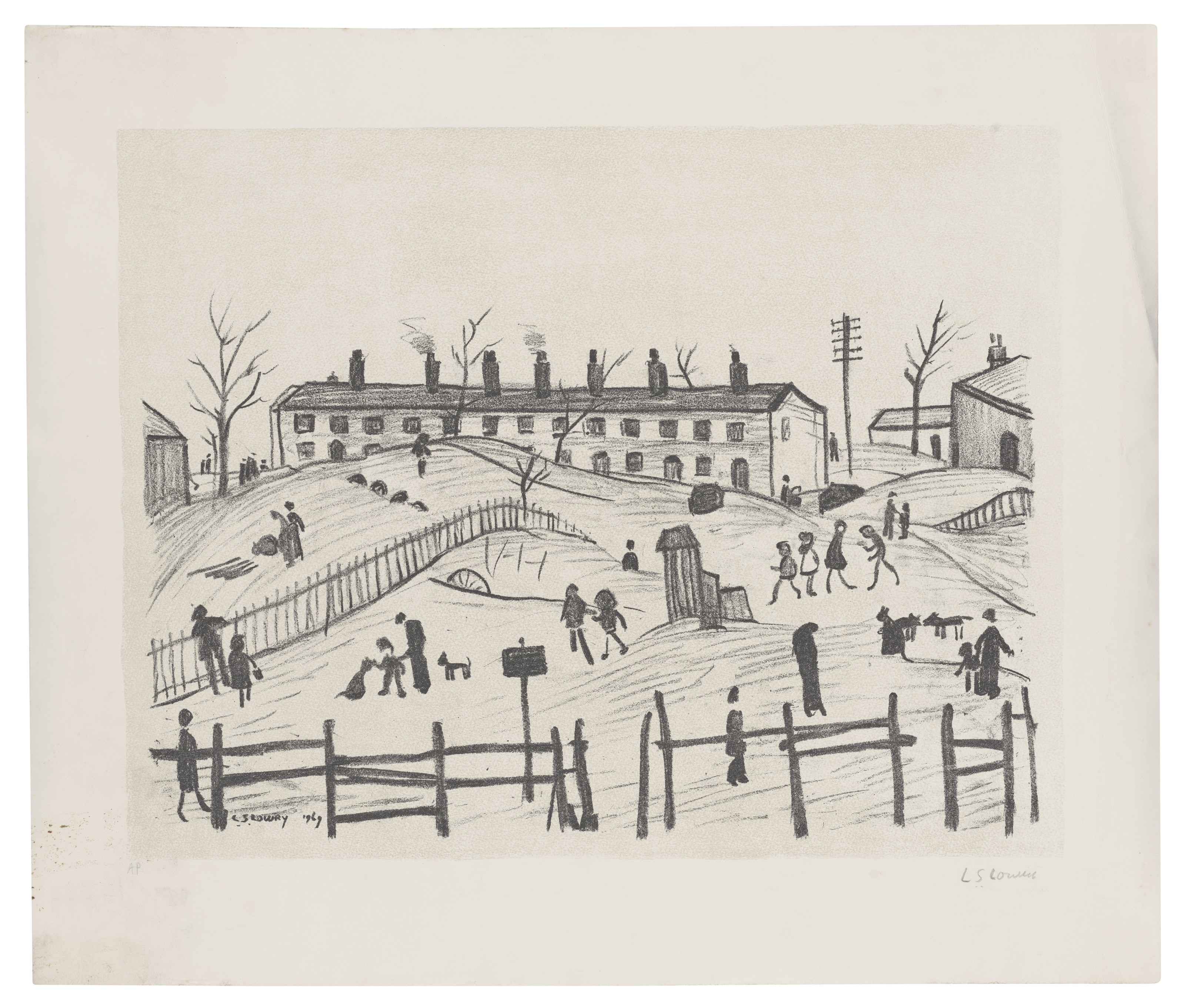 LAURENCE STEPHEN LOWRY (1887-1976), Winter in Broughton | Christie’s