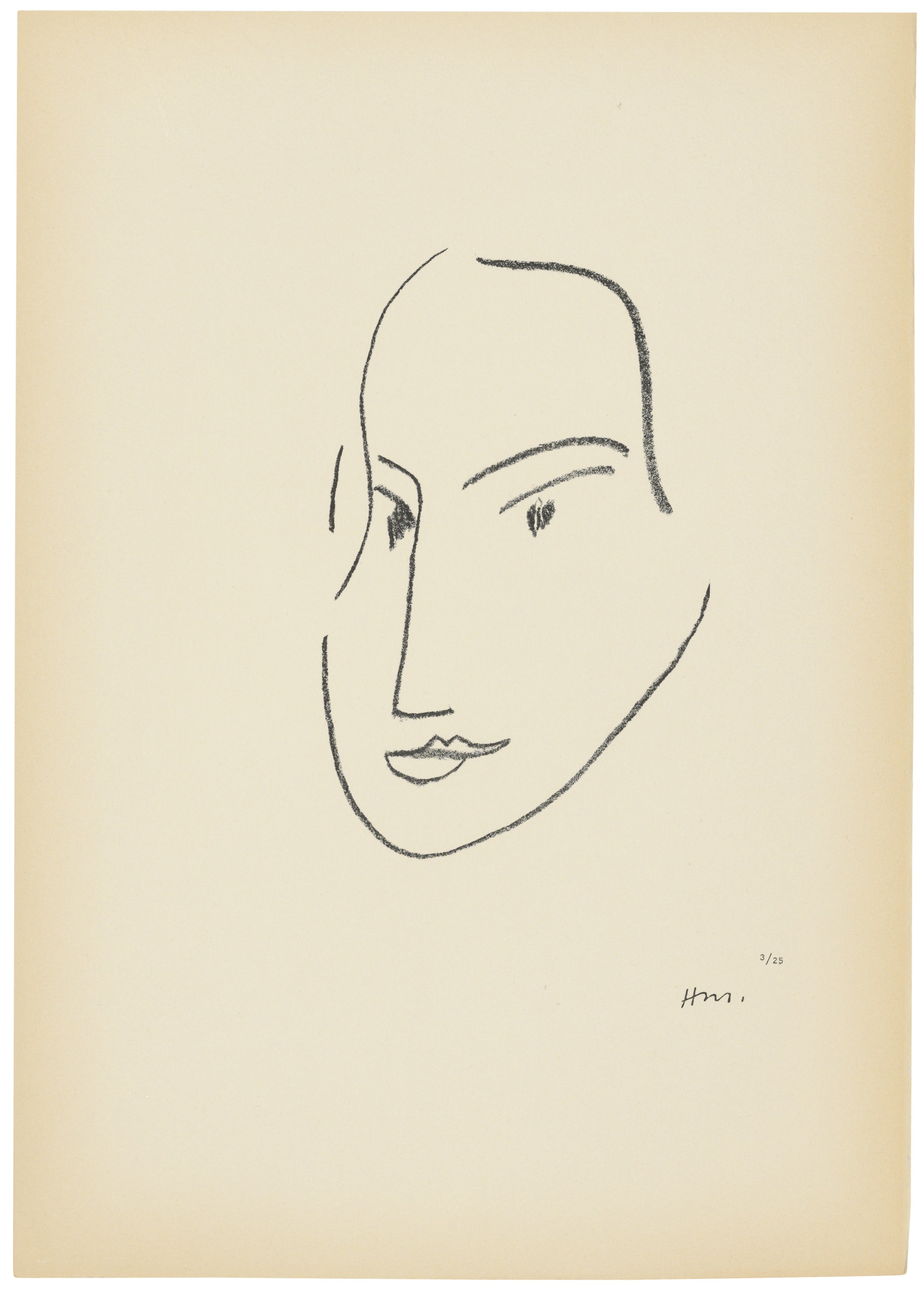 HENRI MATISSE (1869-1954), L'etude la longue mèche de cheveux, Katia ...