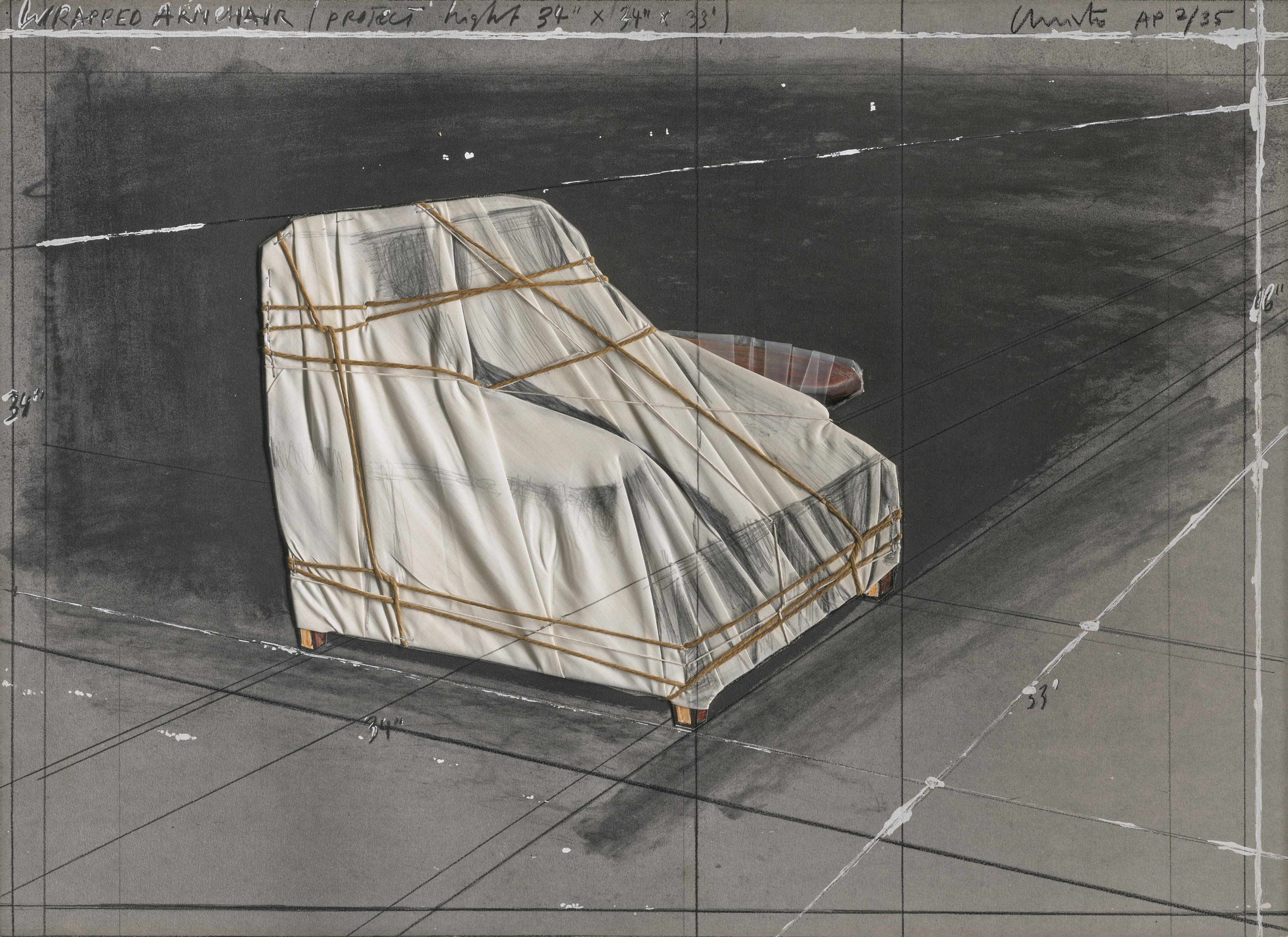 CHRISTO AND JEANNE-CLAUDE (1935-2020 AND 1935-2009), Wrapped Armchair ...