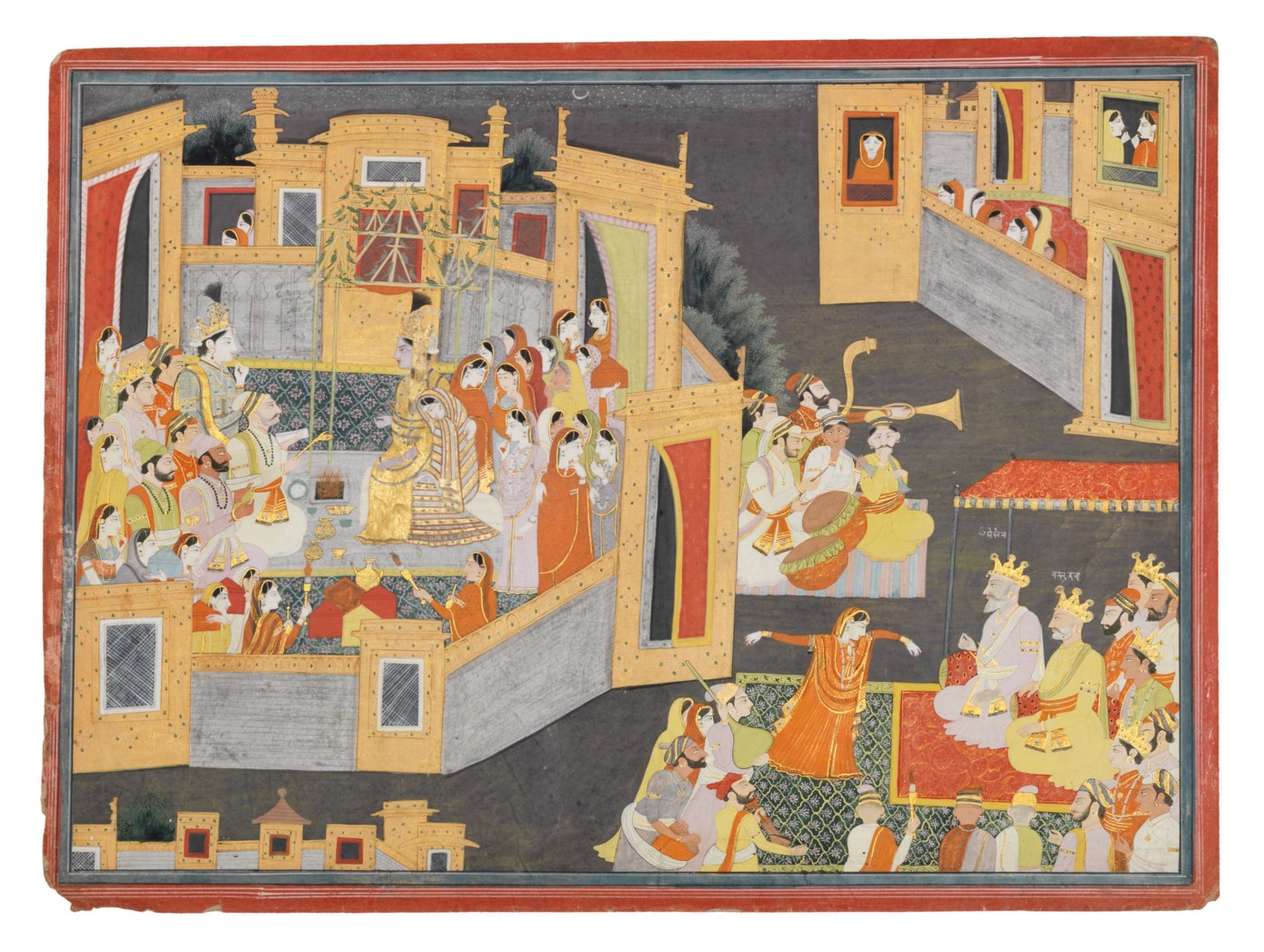 AN ILLUSTRATED FOLIO FROM A BHAGAVATA PURANA SERIES: THE WEDDING OF ...